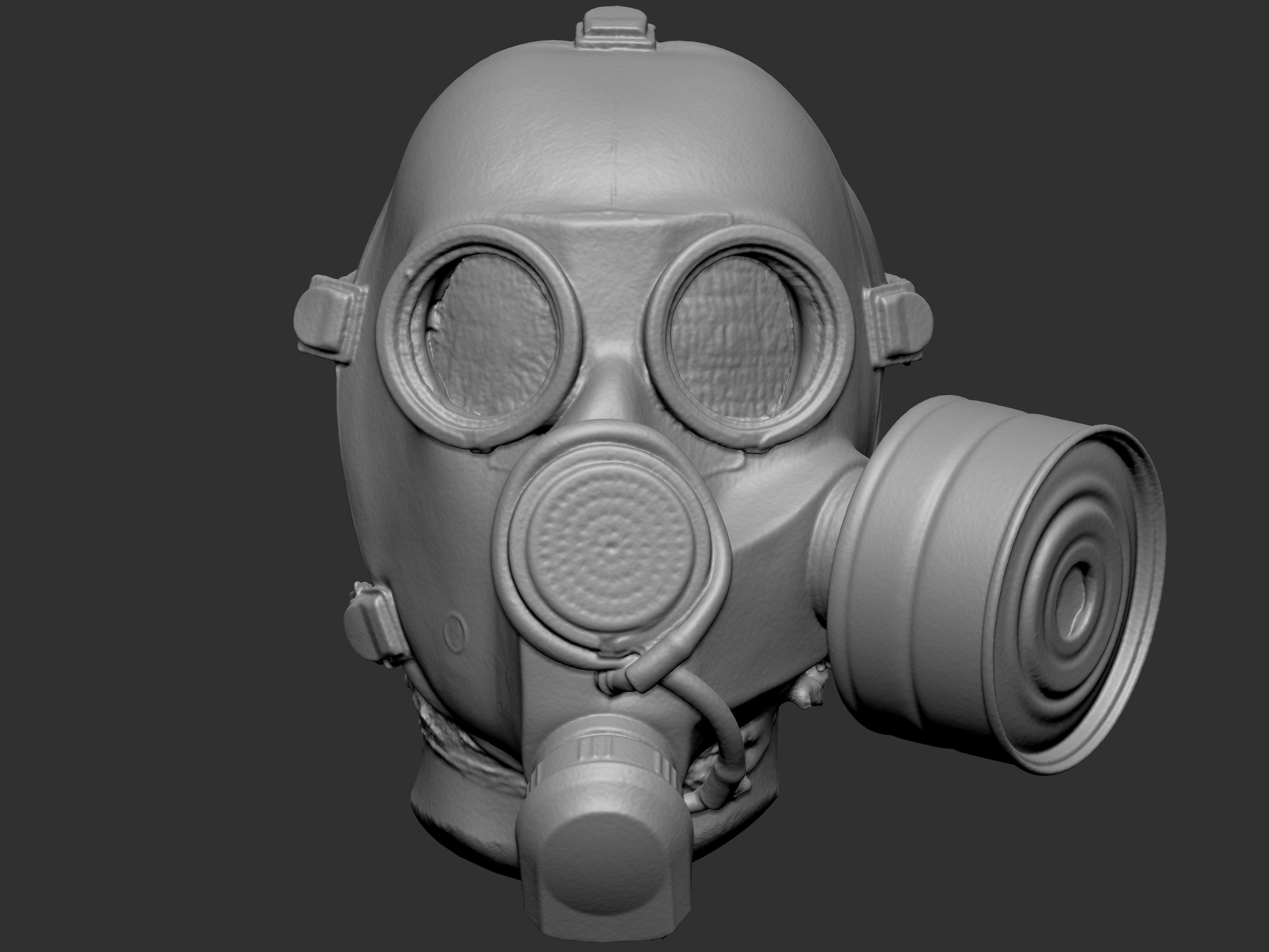 RAW SCAN Soviet GasMask free 3D model | CGTrader
