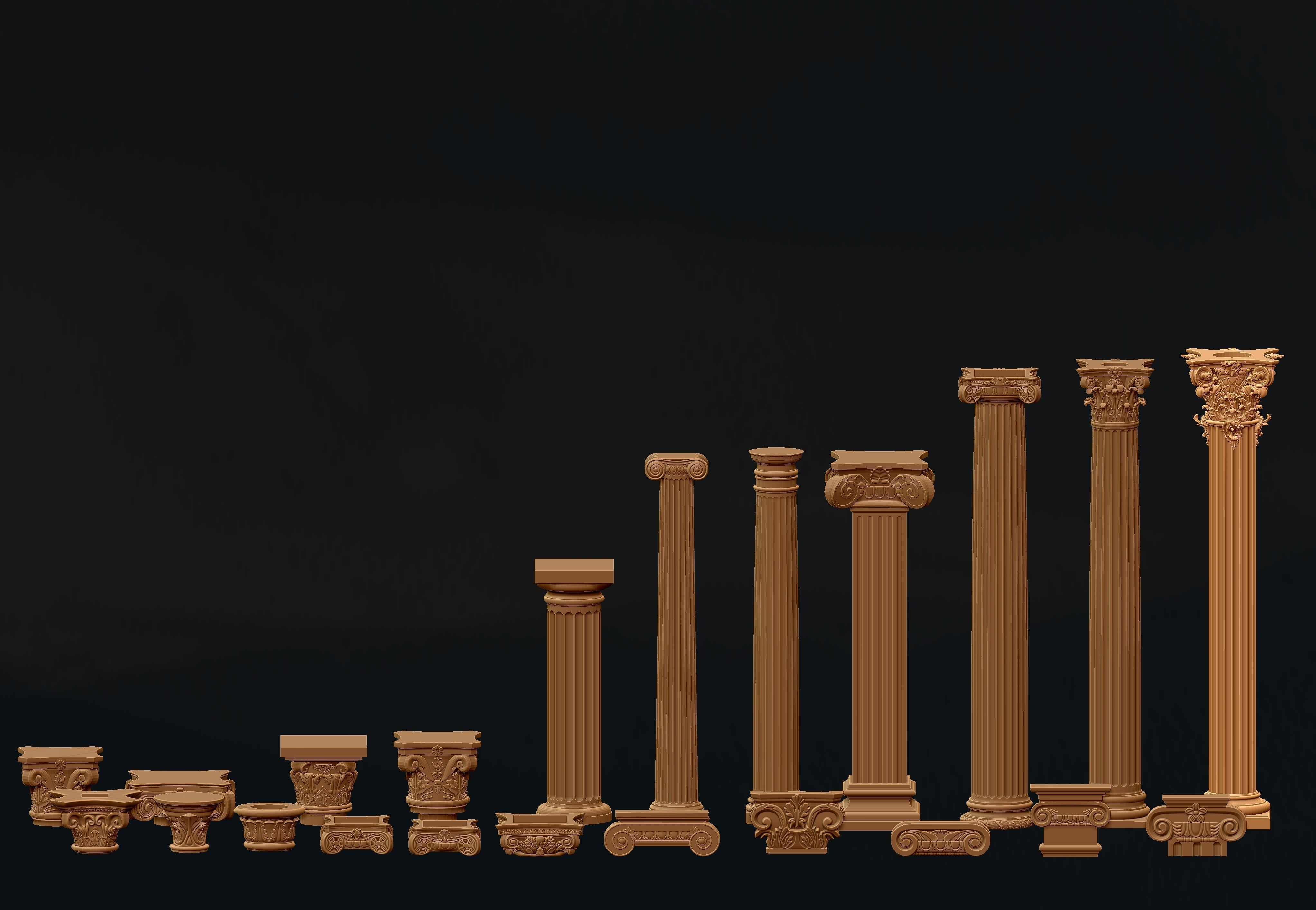 column greek roman free 3D model | CGTrader