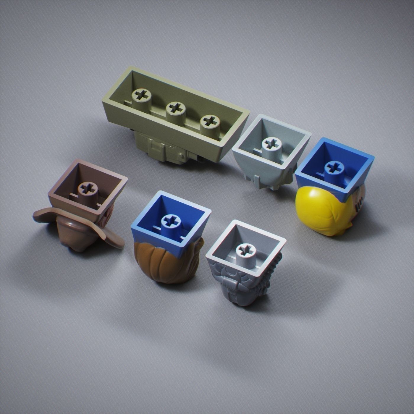 FALLOUT KEYCAPS SET 3D model 3D printable | CGTrader