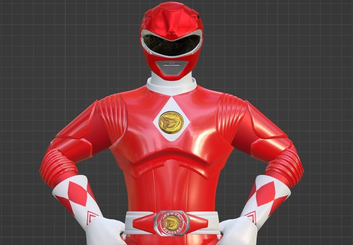 Red Ranger - Mighty Morphin Power Rangers The Movie 3D model rigged ...