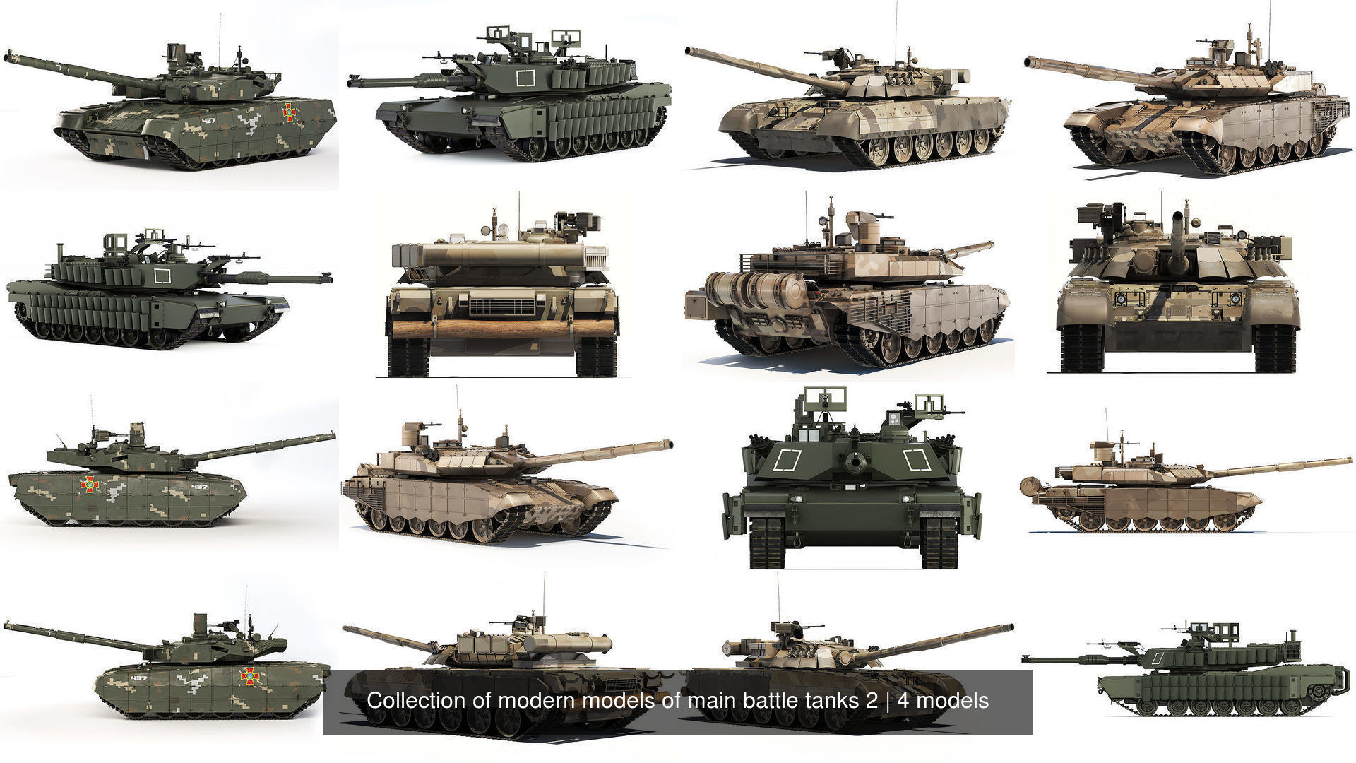 Collection of modern models of main battle tanks 2 | CGTrader