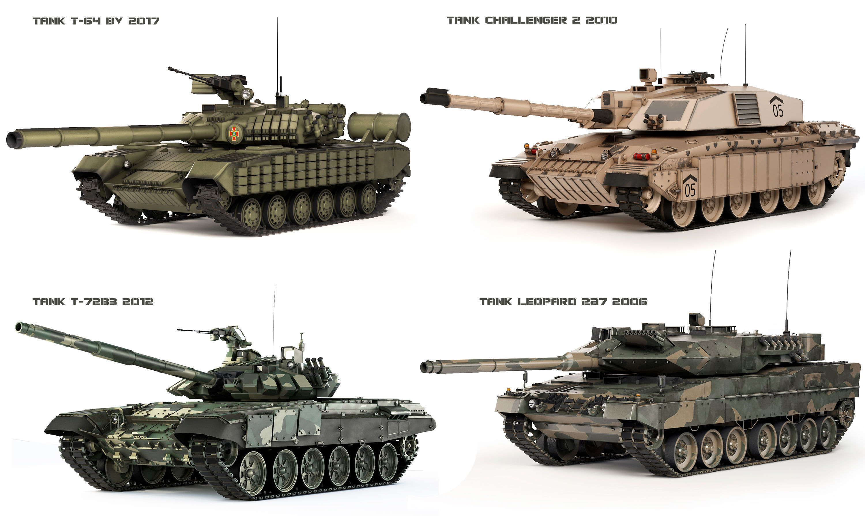 Collection of modern models of main battle tanks 3 | CGTrader