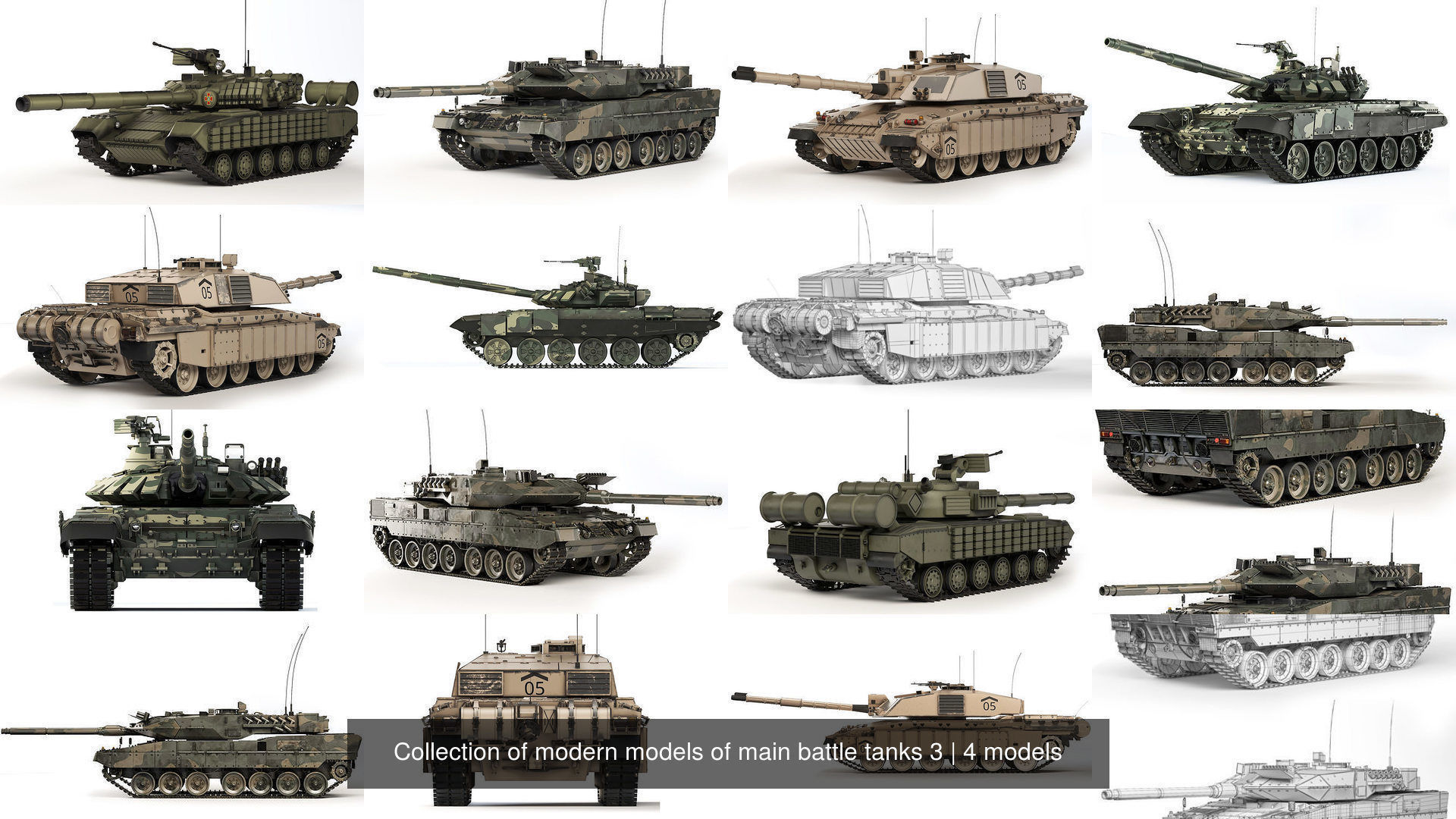 Collection of modern models of main battle tanks 3 | CGTrader
