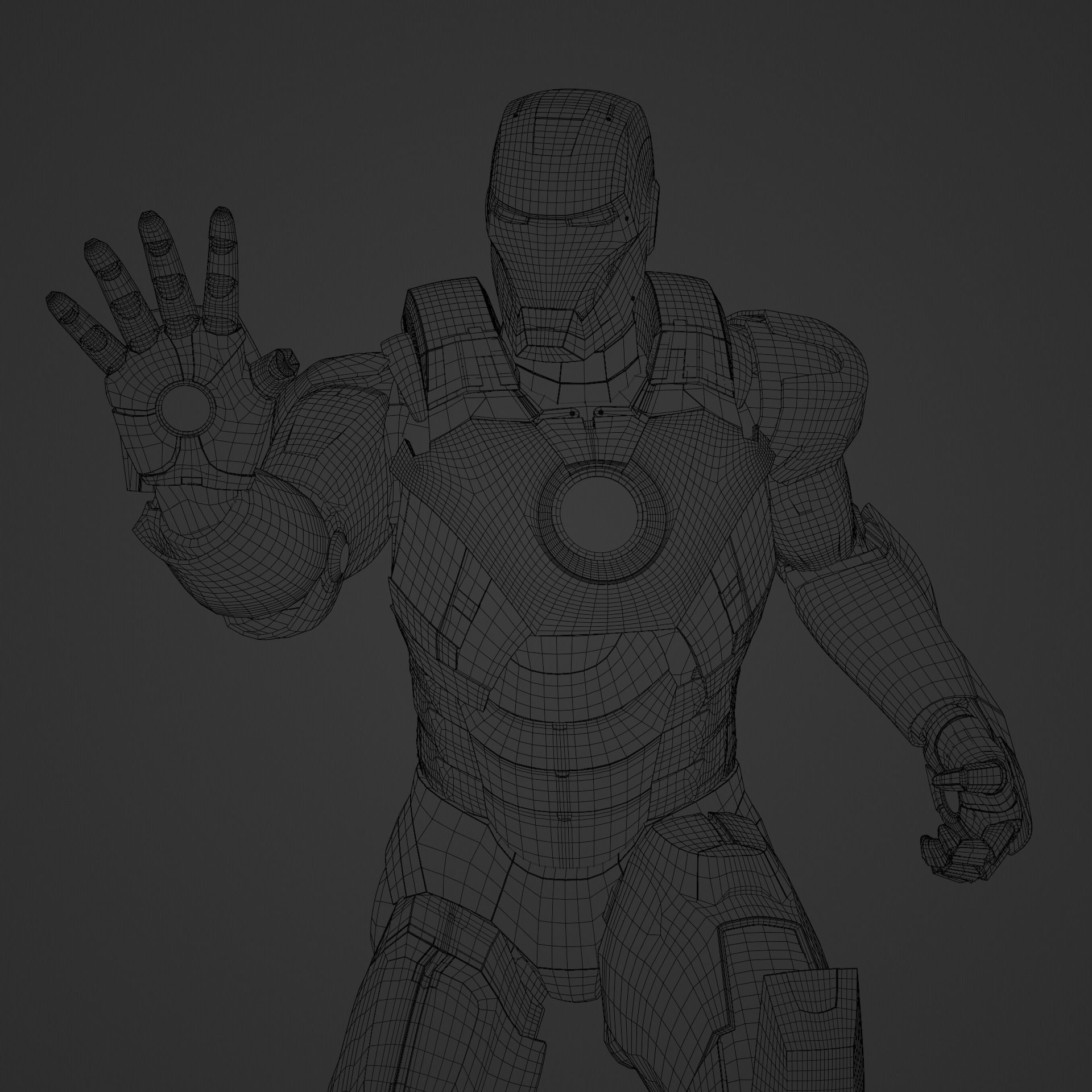 Iron Man Mark 7 free 3D model animated rigged | CGTrader