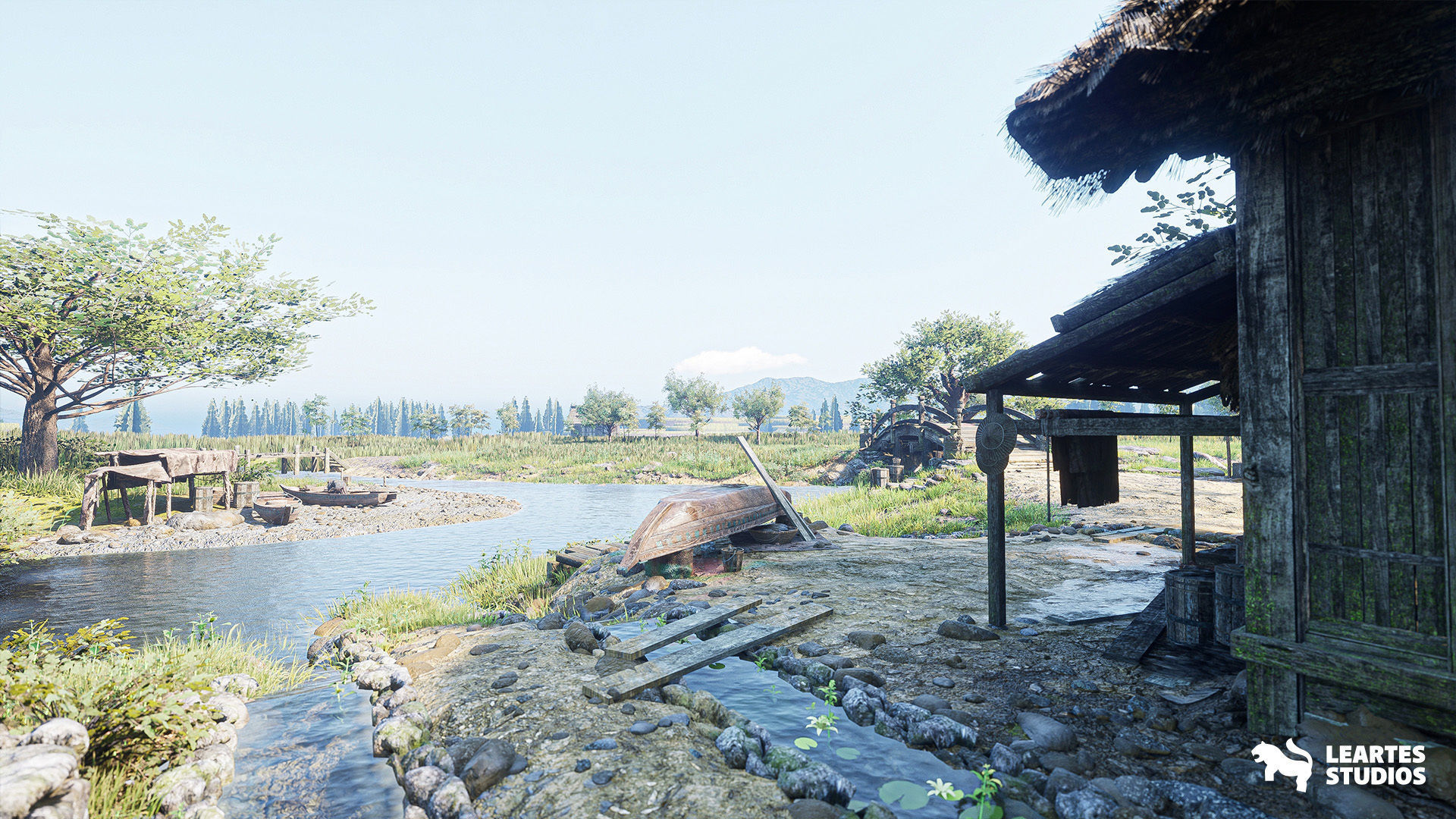 3D model Feudal Japanese Village Environment VR / AR / low-poly | CGTrader