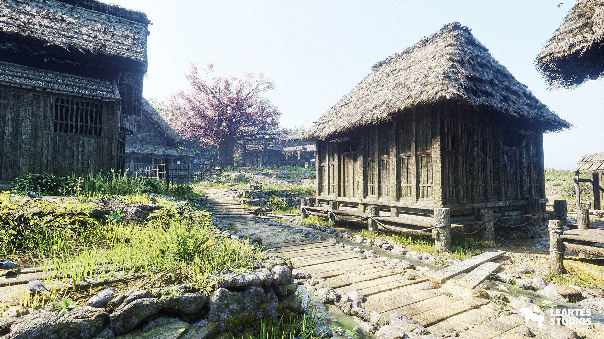 3D model Feudal Japanese Village Environment VR / AR / low-poly | CGTrader