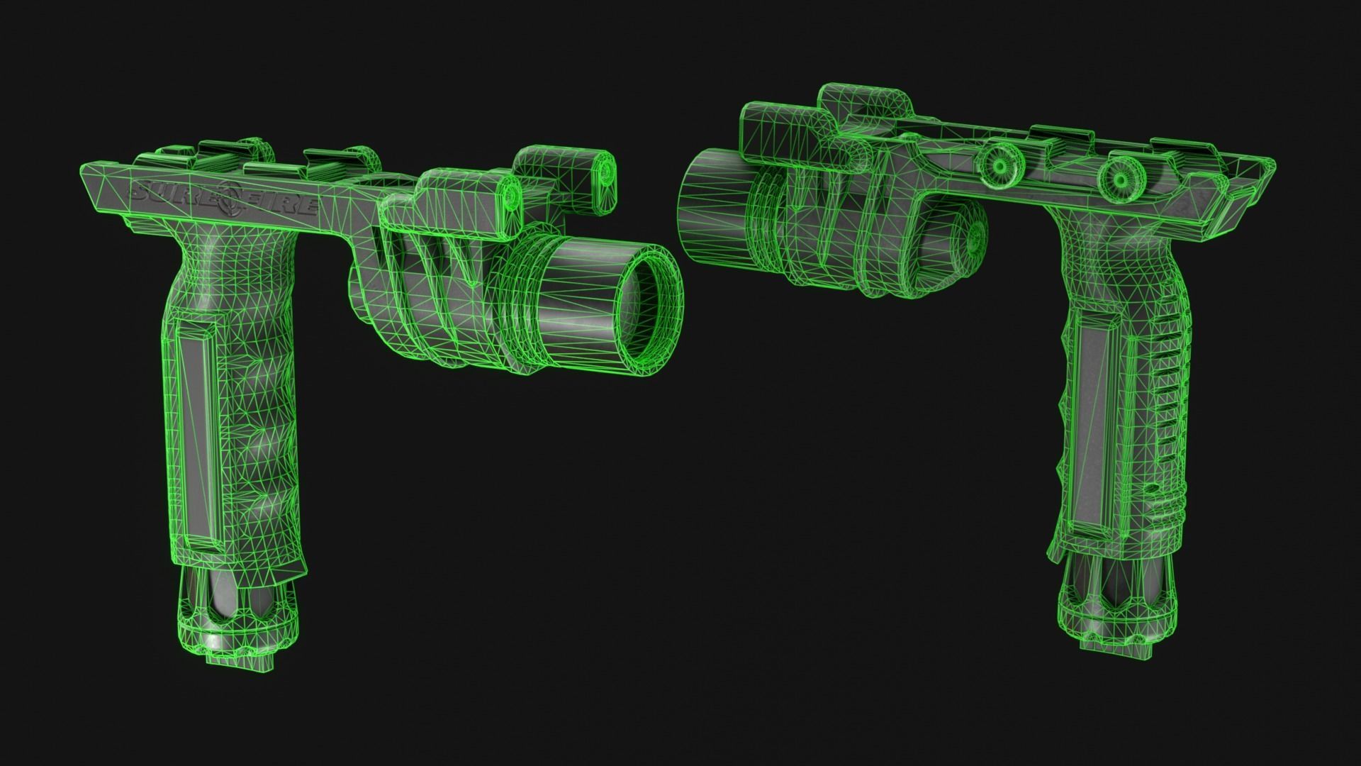 3D model SureFire M900A - Vertical Foregrip Flashlight - Game Asset VR ...