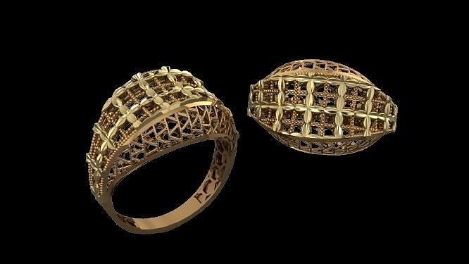 Turkish Style 20 Ladies ring Stl files 3D model 3D printable | CGTrader