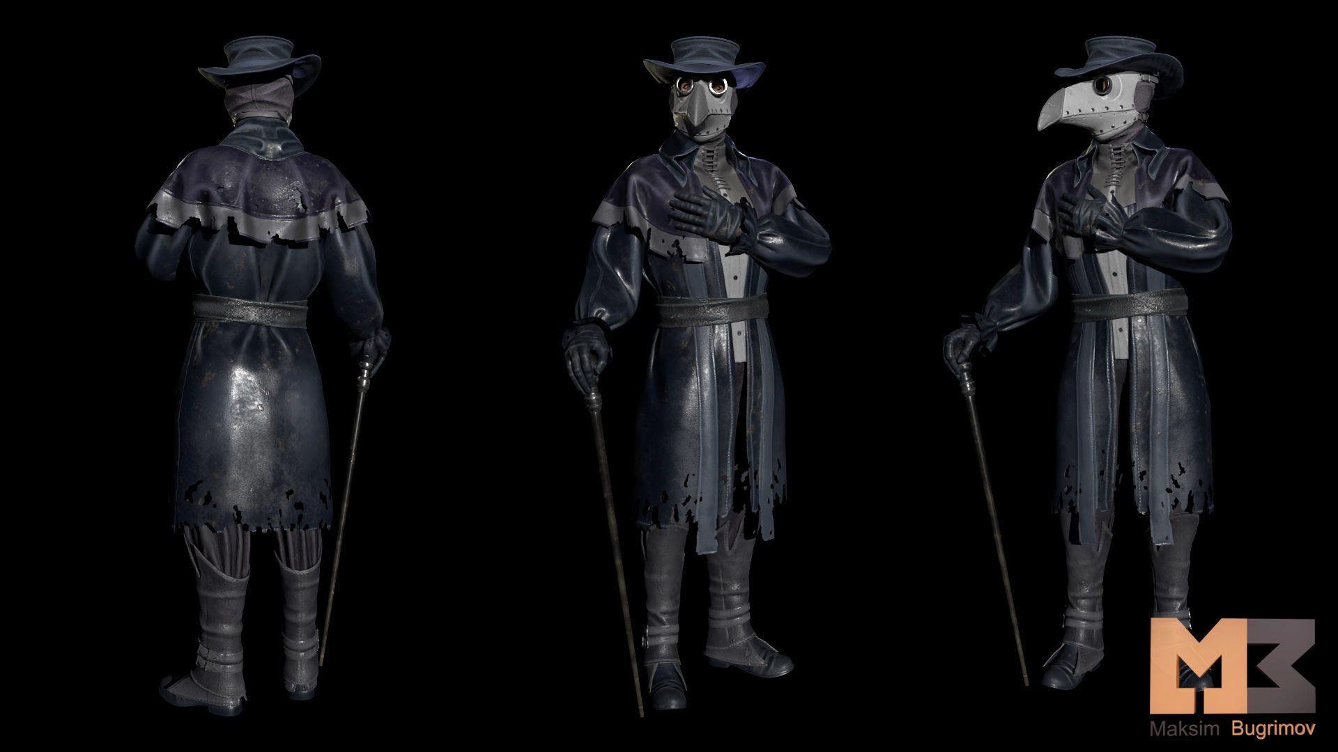 3D model NPC Doctor Plague VR / AR / low-poly | CGTrader