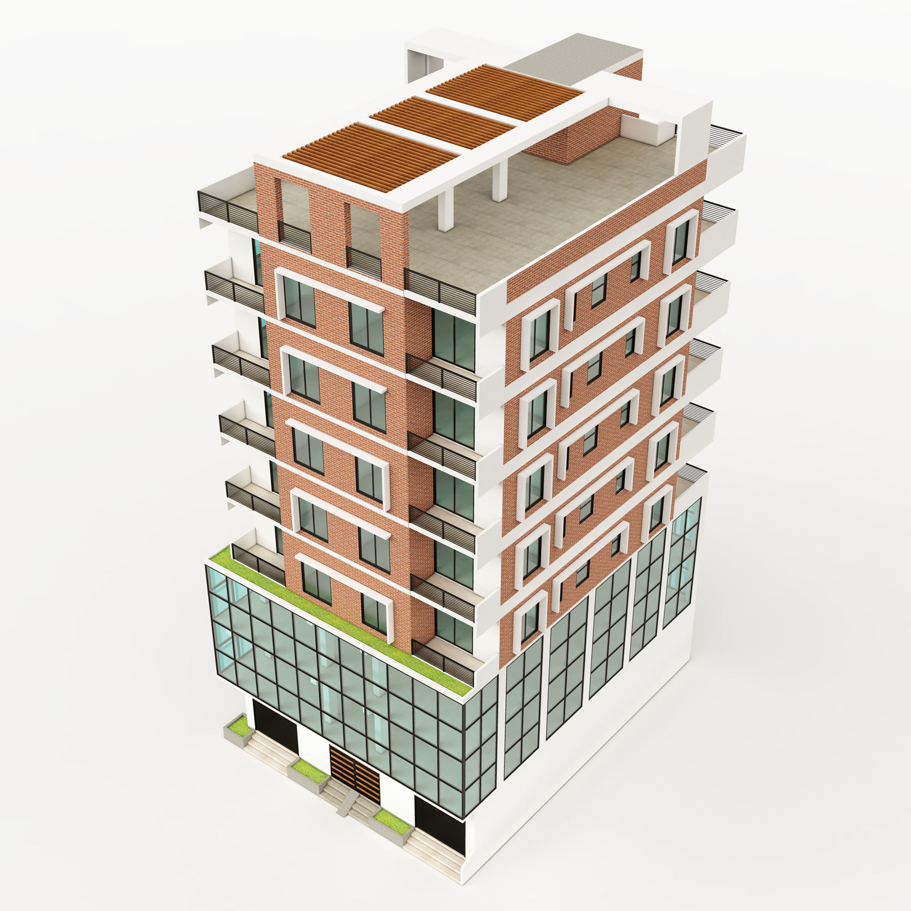 Mixed Use Building 2 free 3D model | CGTrader