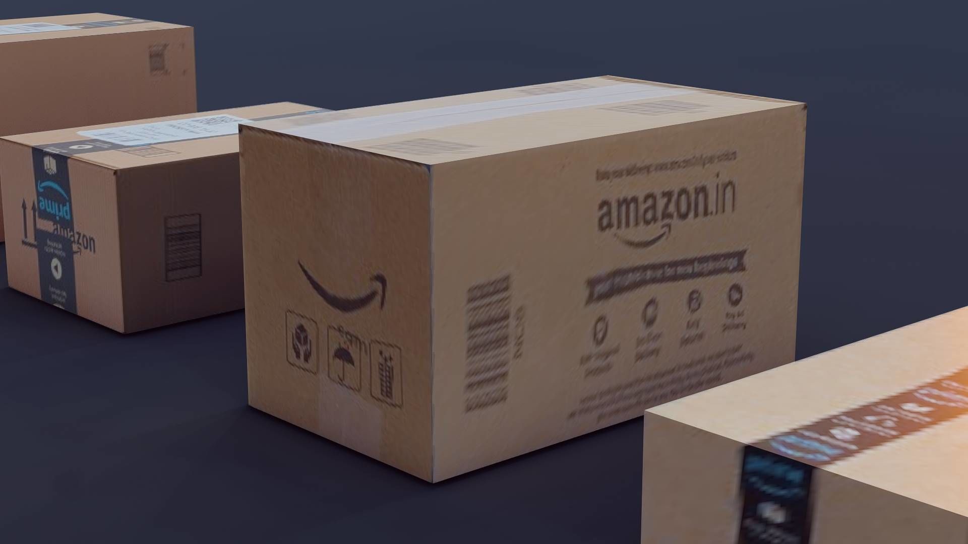 Amazon Boxes free VR / AR / low-poly 3D model rigged | CGTrader