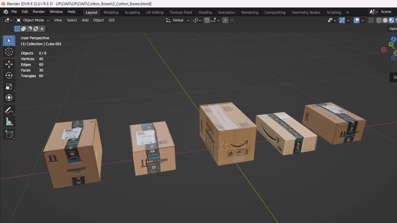 Amazon Boxes free VR / AR / low-poly 3D model rigged | CGTrader