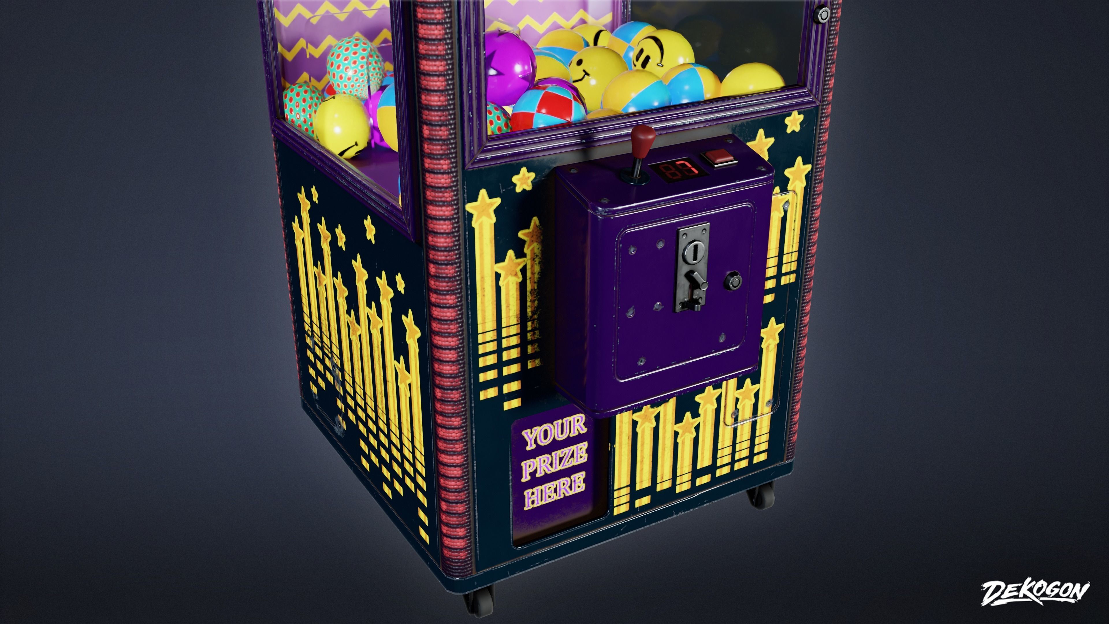 3D model ARCADE - Grab Machine 01 - LOW POLY VR / AR / low-poly | CGTrader