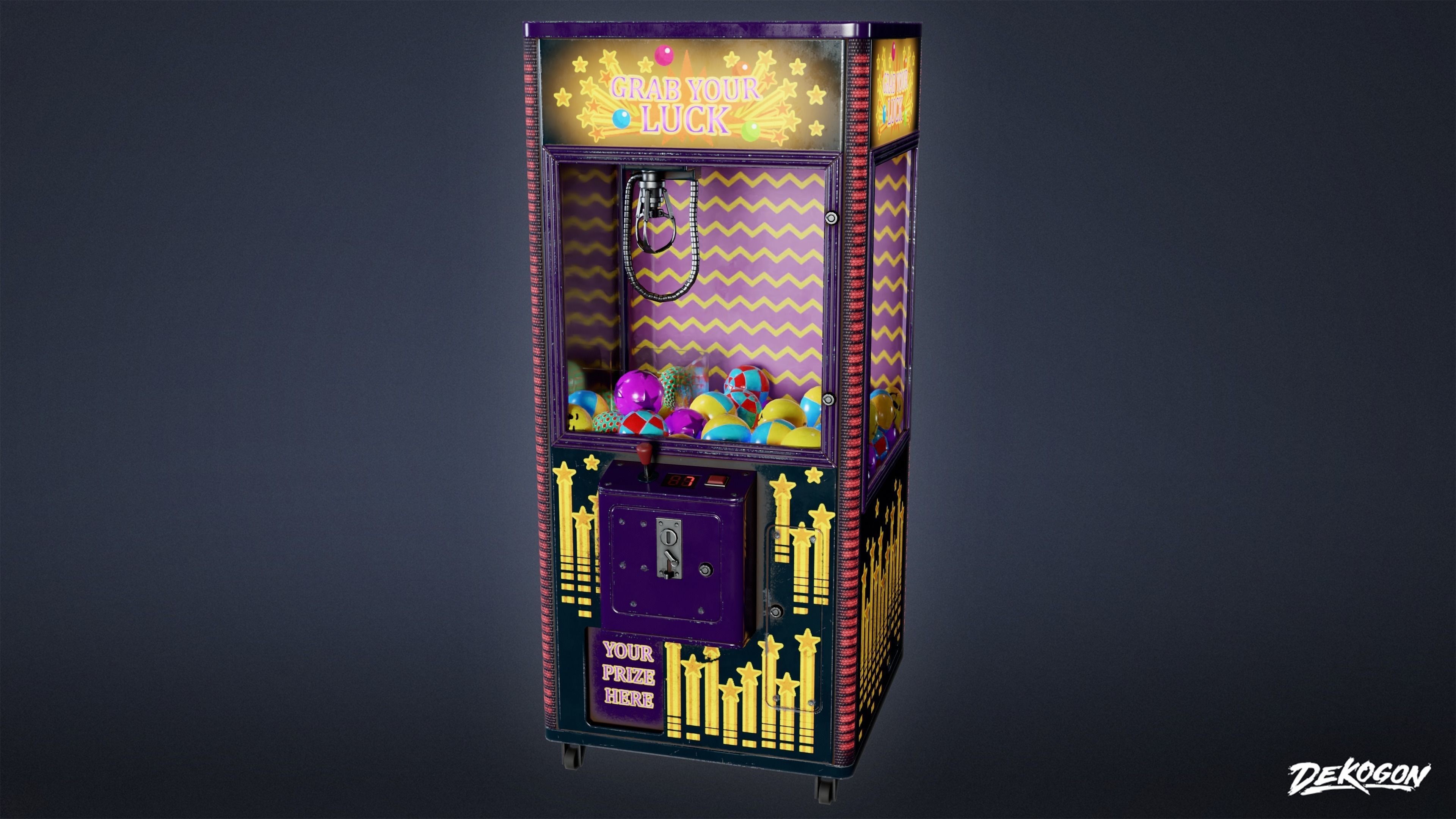3D model ARCADE - Grab Machine 01 - LOW POLY VR / AR / low-poly | CGTrader