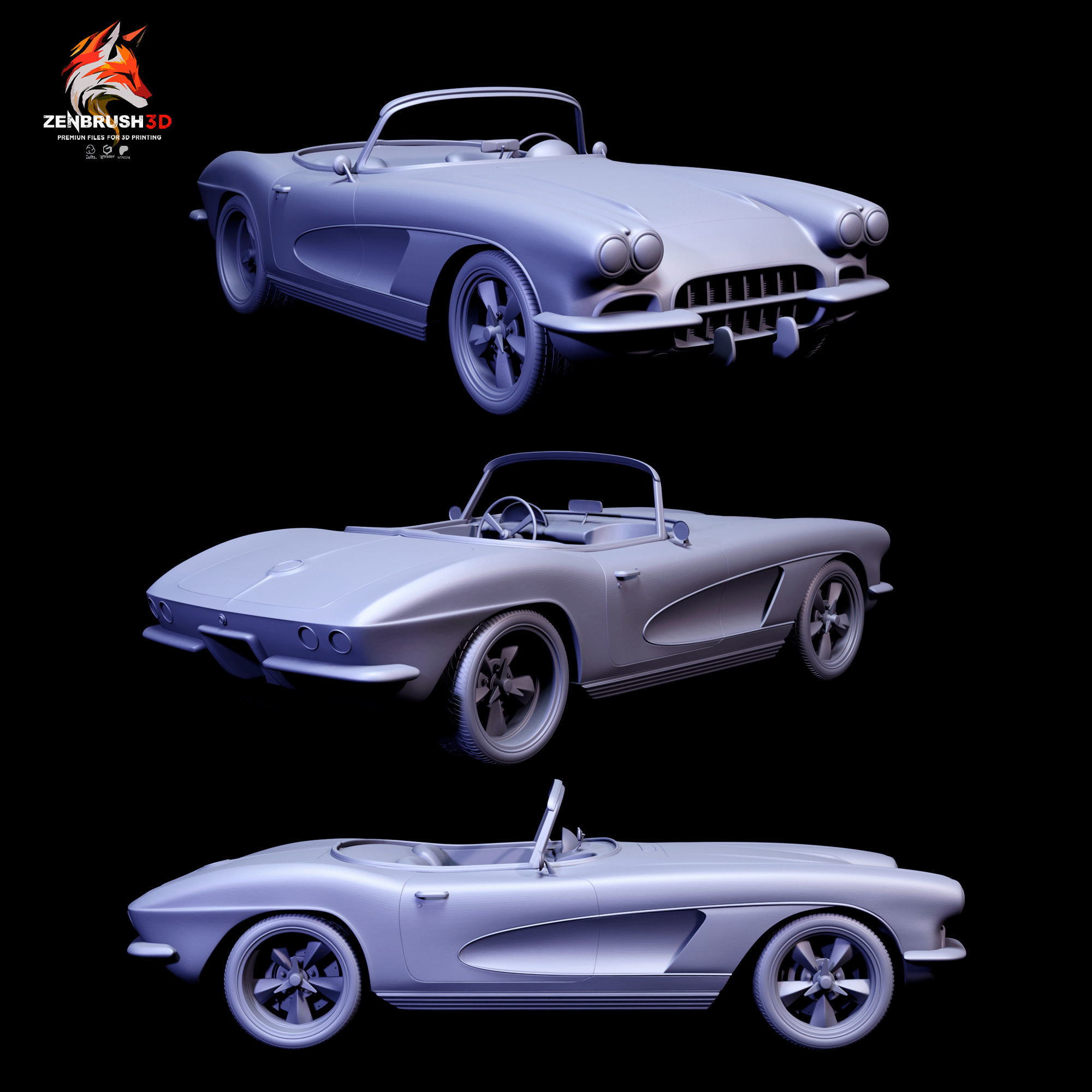 CHEVROLET CORVETTE C1 - 3D PRINTING 3D model 3D printable | CGTrader
