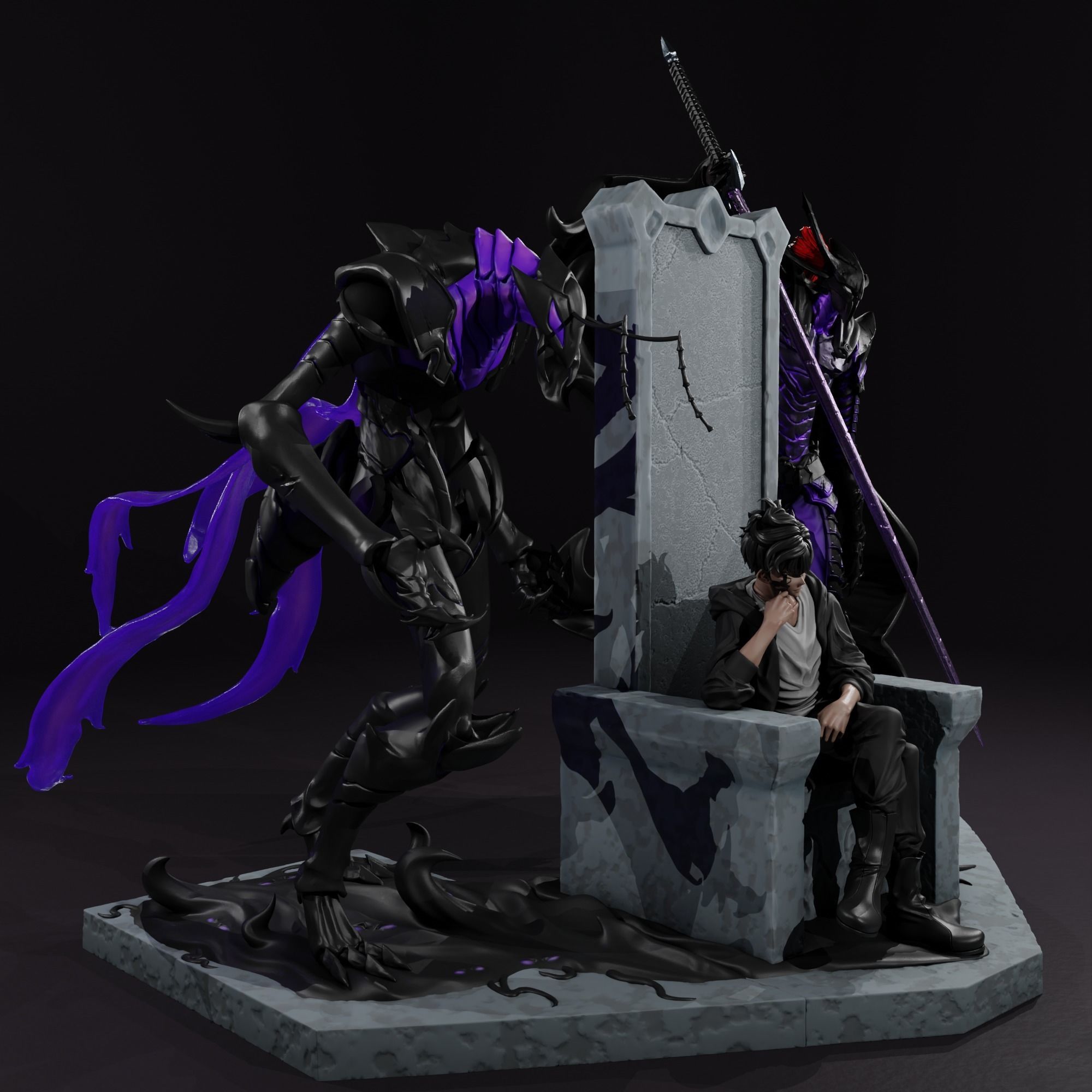 Solo Leveling Diorama 3D model 3D printable | CGTrader