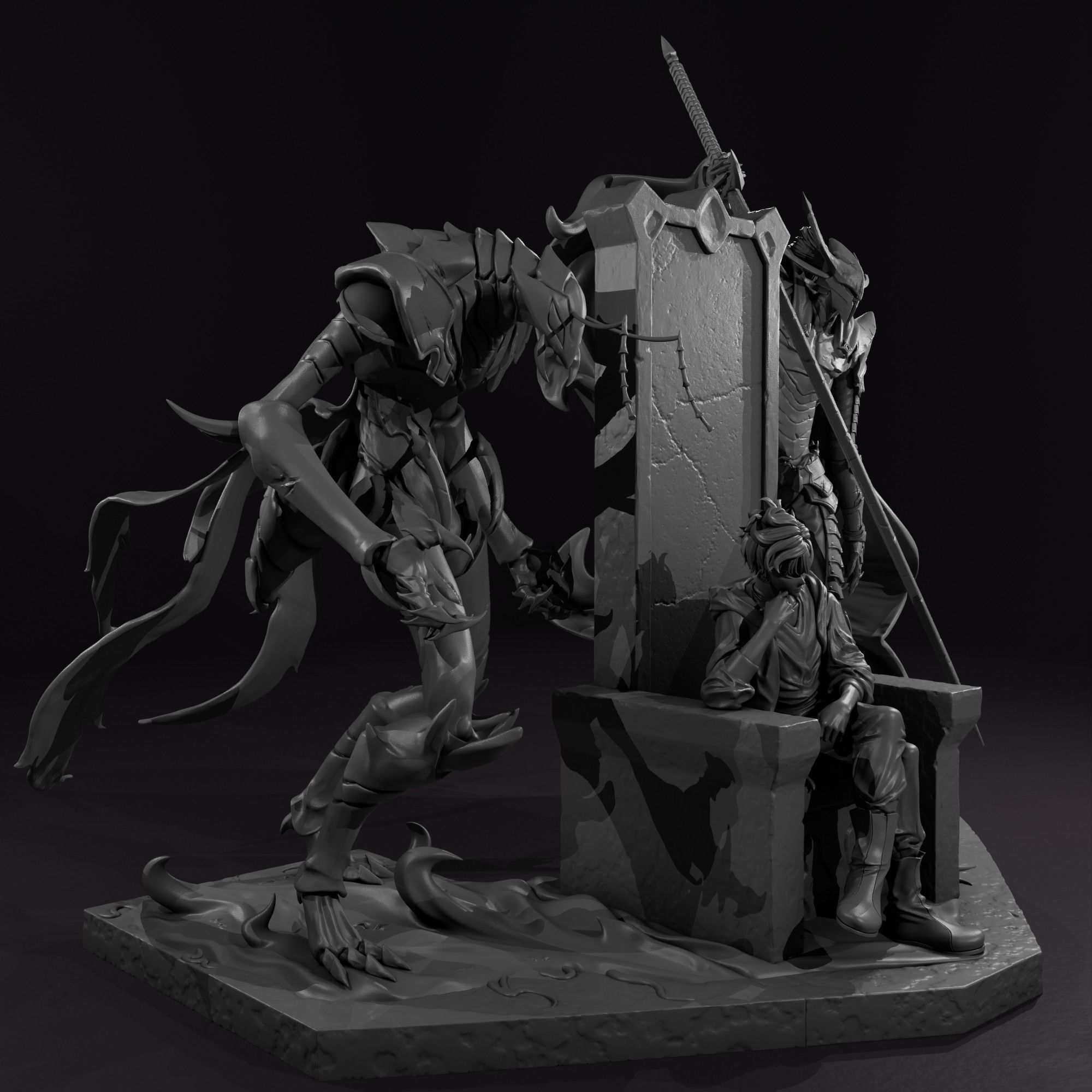 Solo Leveling Diorama 3D model 3D printable | CGTrader