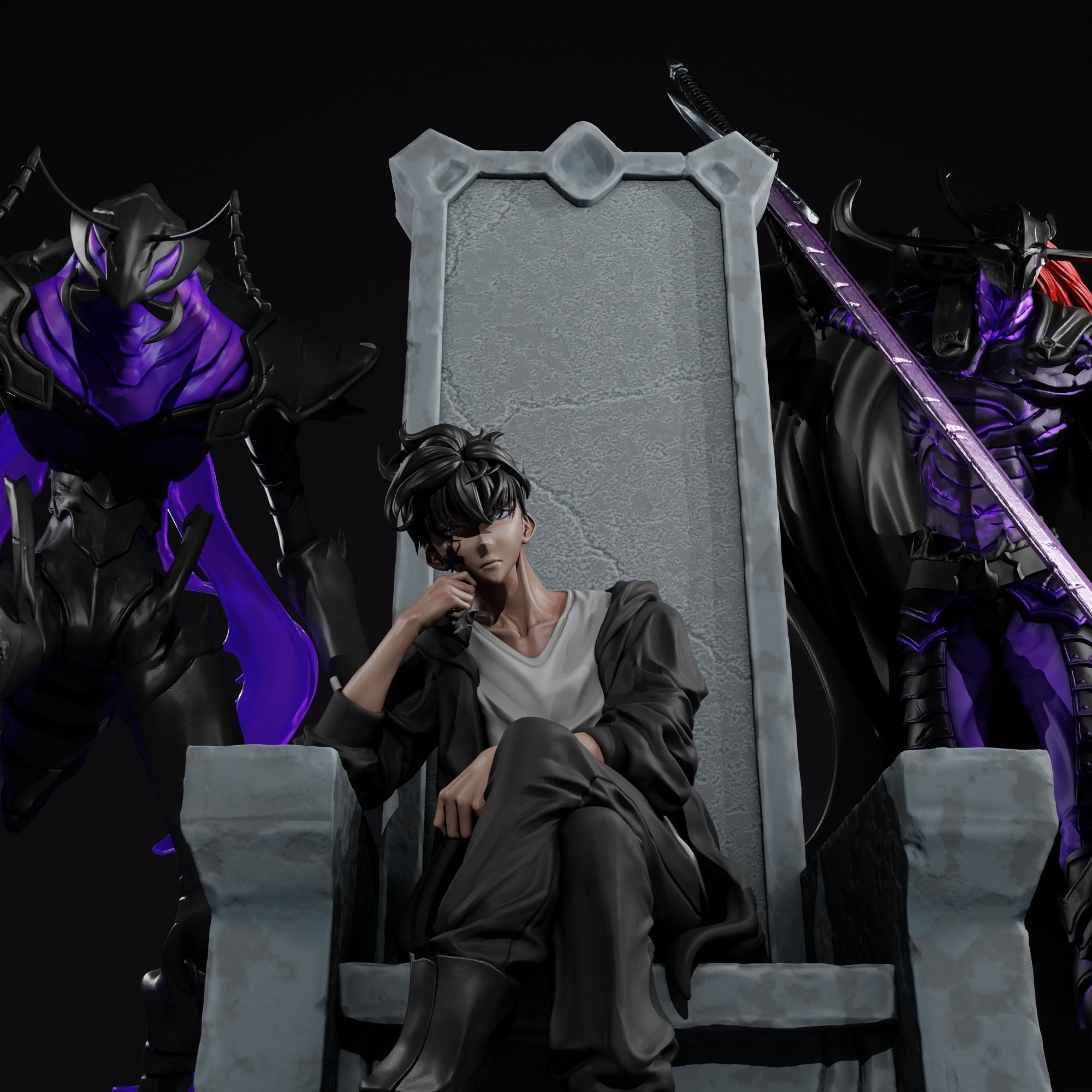 Solo Leveling Diorama 3D model 3D printable | CGTrader