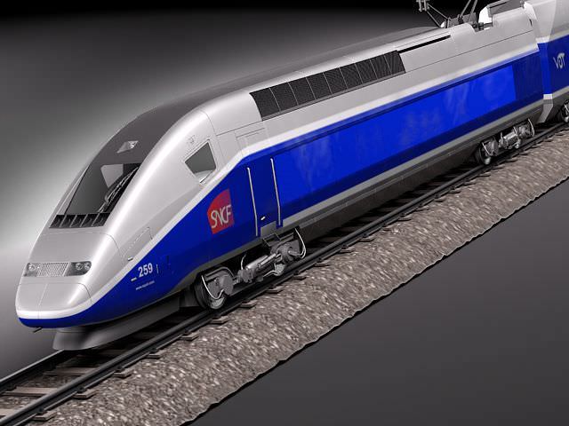 TGV Train 2011 3D Model MAX OBJ 3DS FBX C4D LWO LW LWS - CGTrader.com