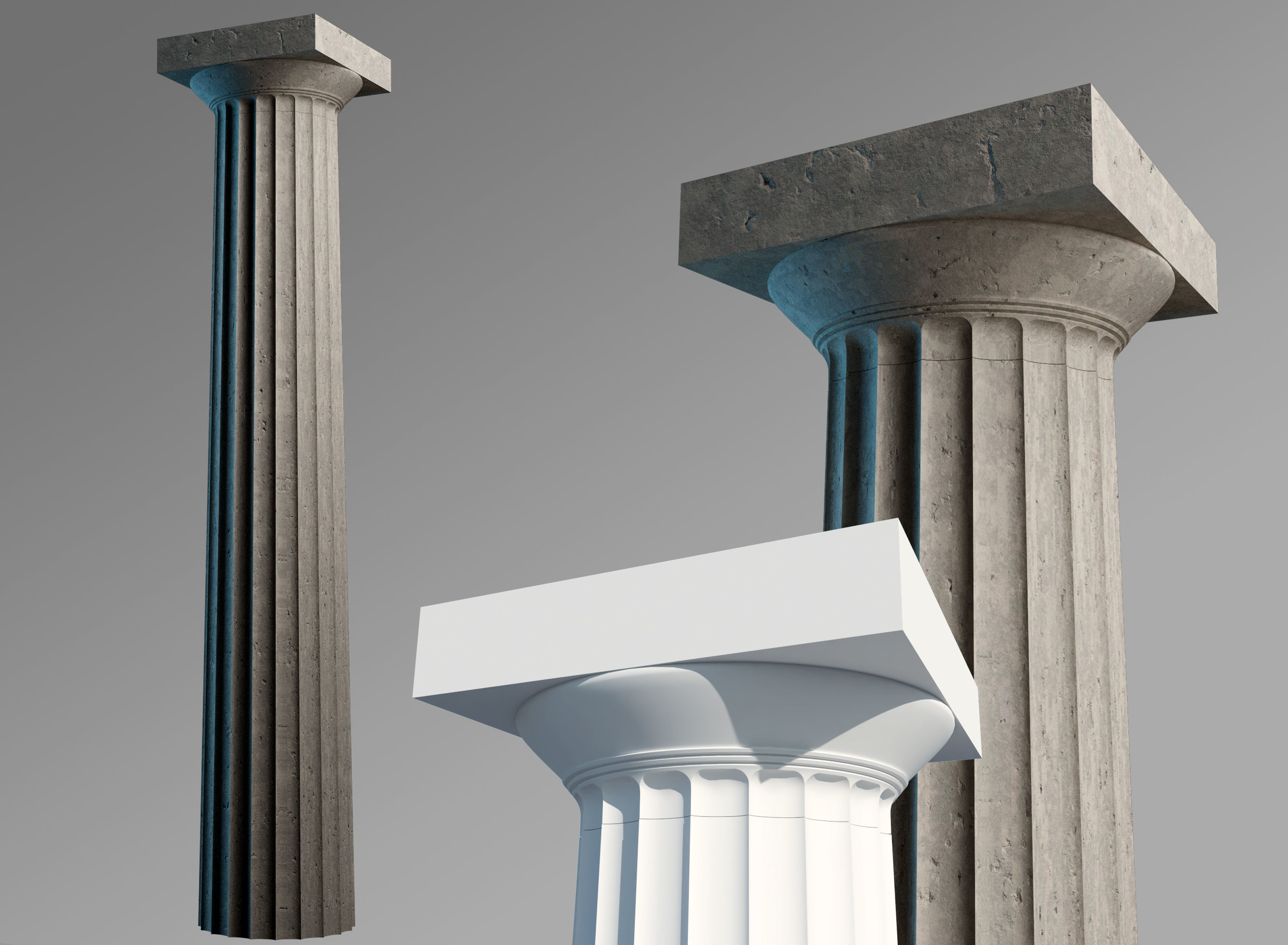 Archaic greek doric column 3D model | CGTrader