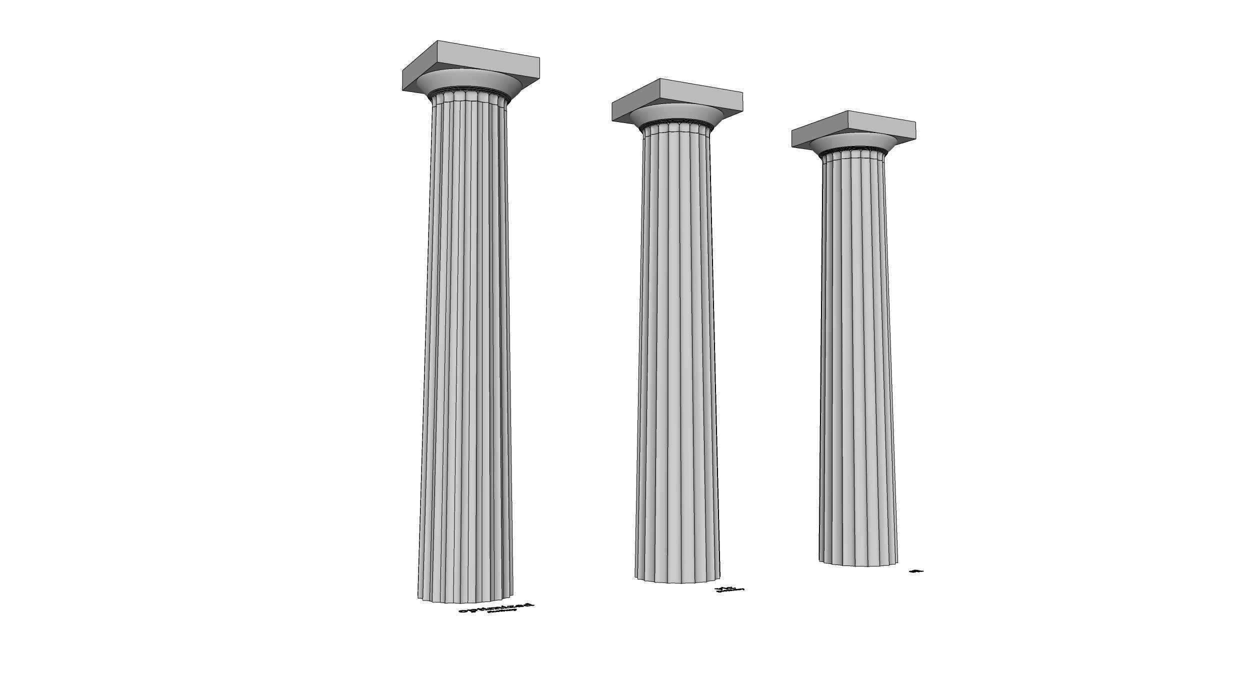 Archaic greek doric column 3D model | CGTrader