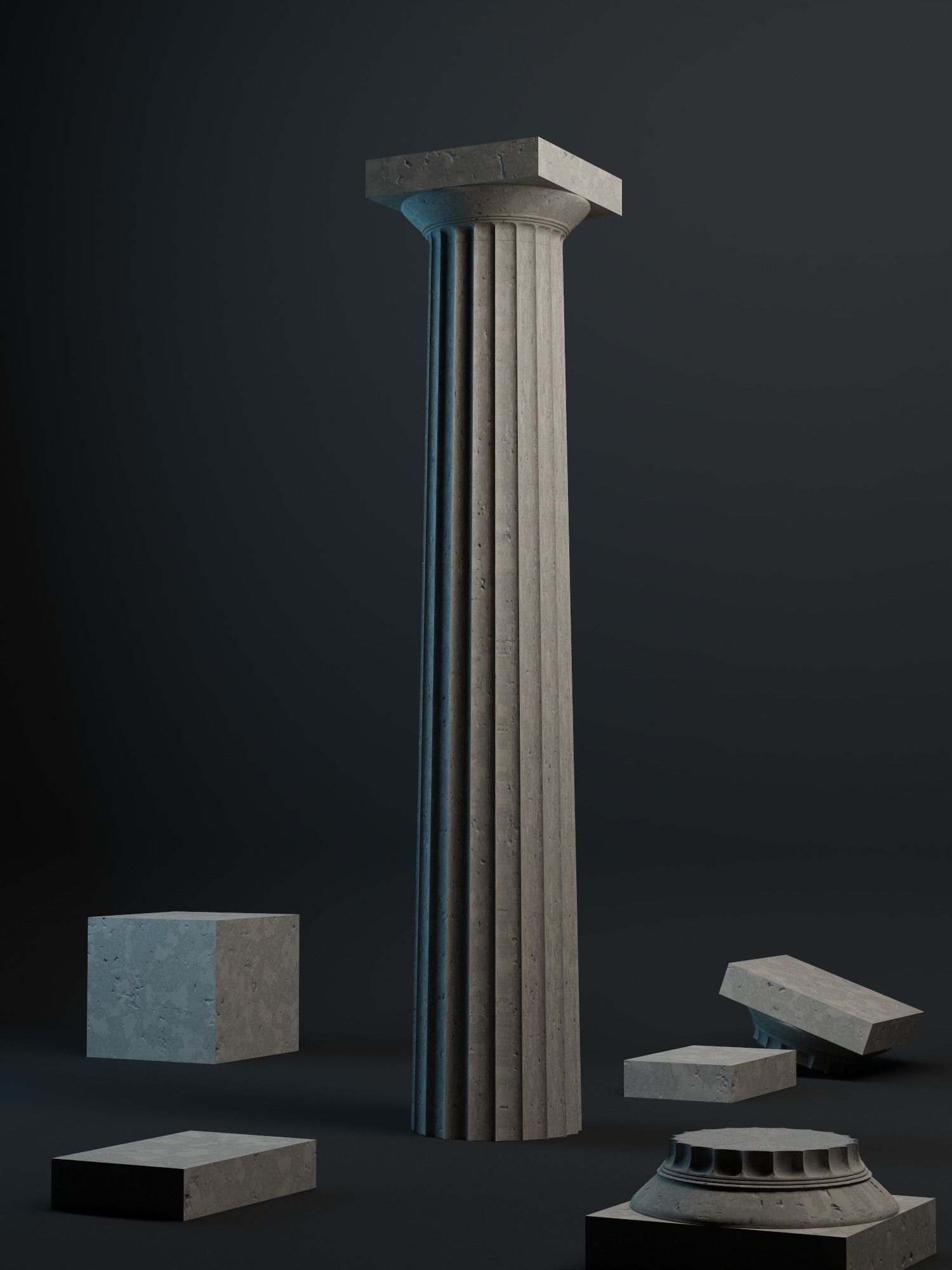 Archaic greek doric column 3D model | CGTrader