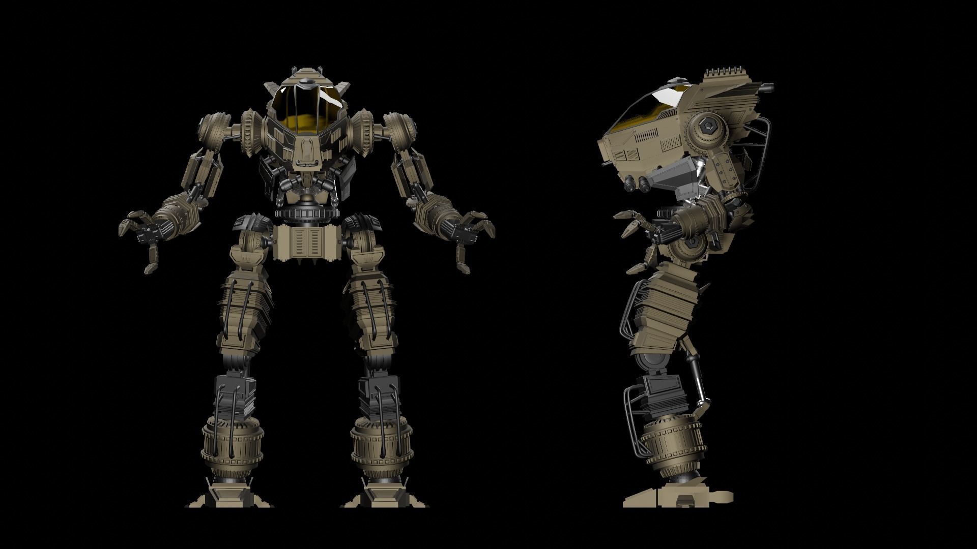 War Machine Robot free 3D model rigged | CGTrader