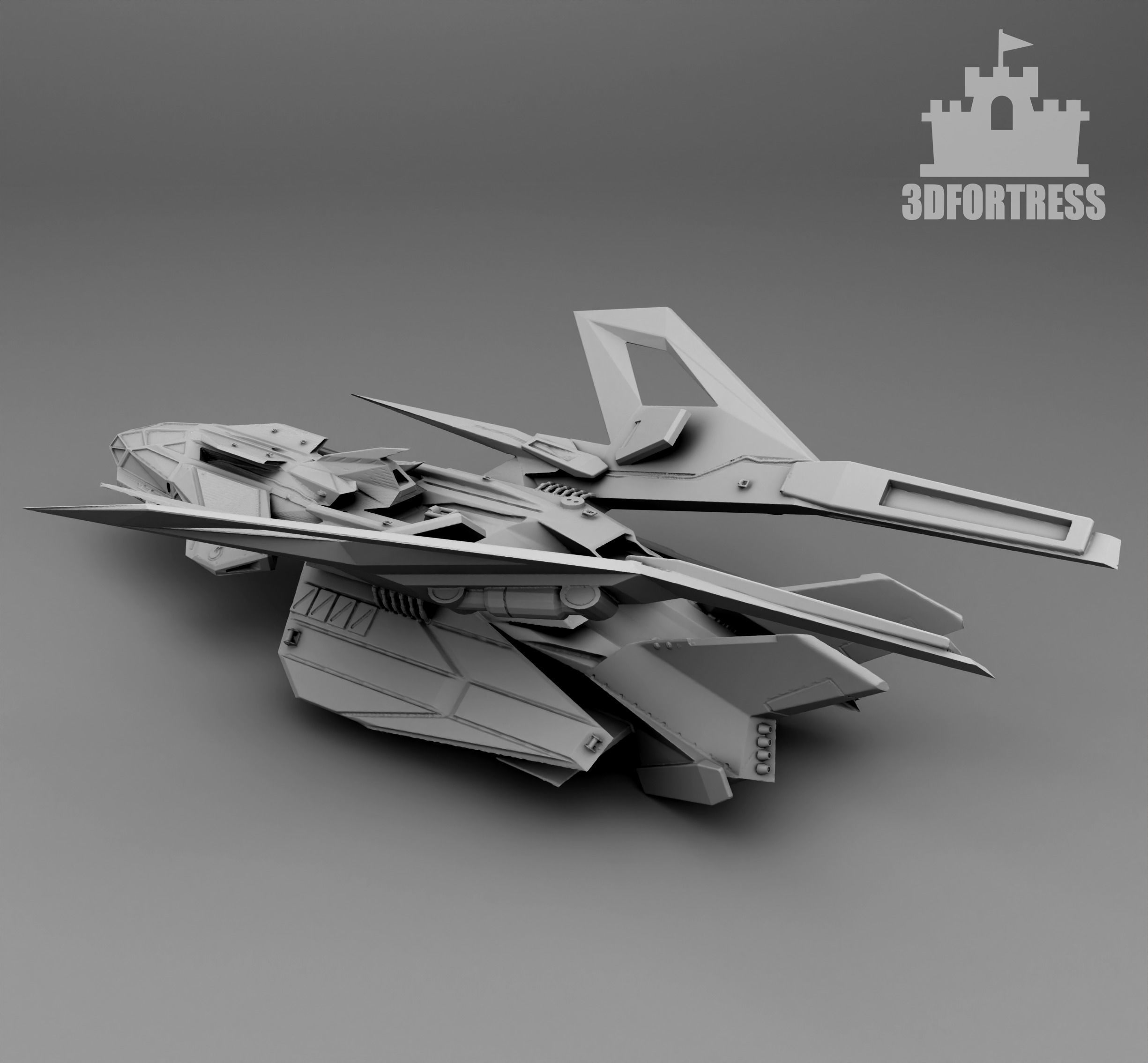 Spaceship lightning 3D model 3D printable | CGTrader