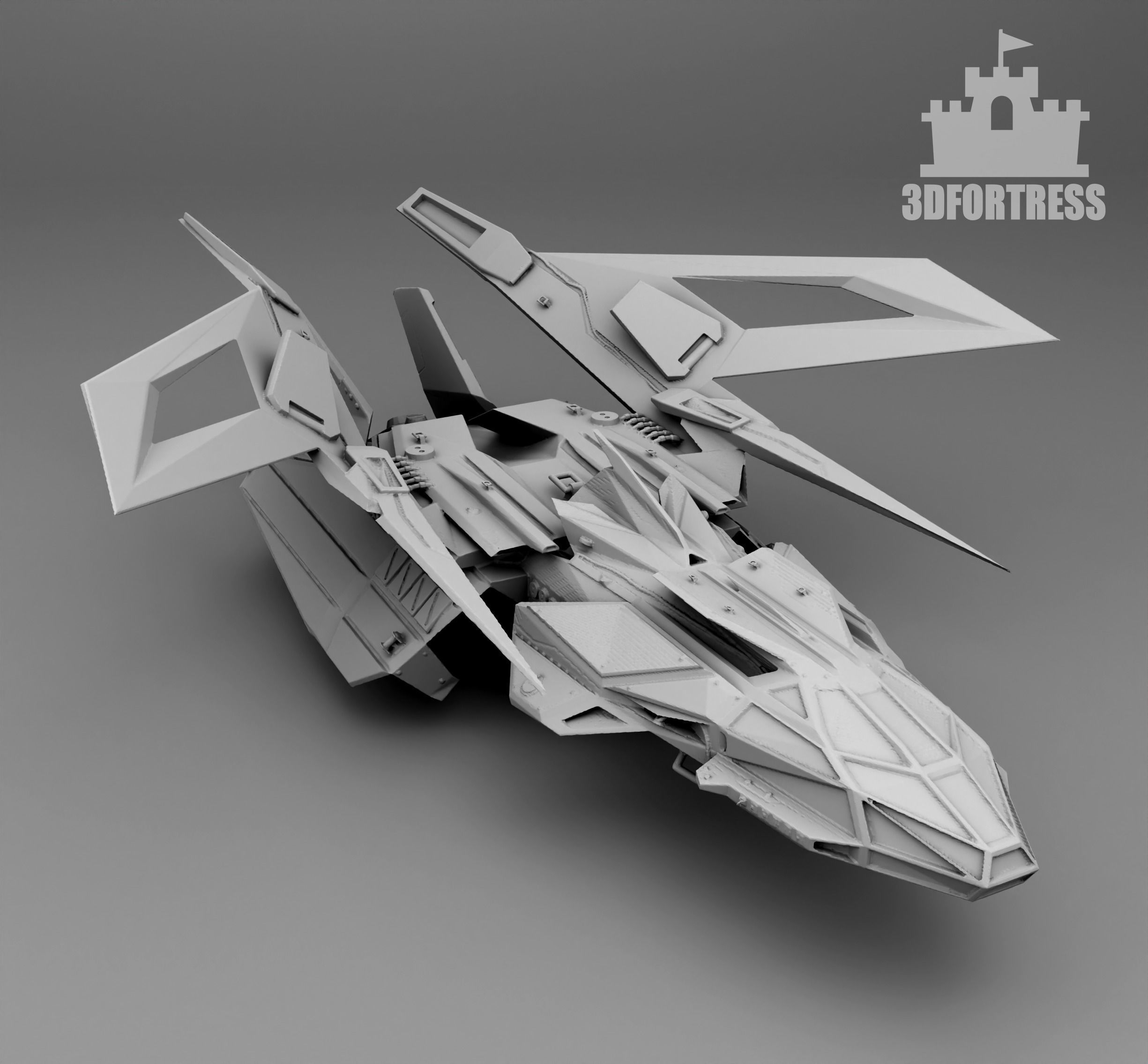 Spaceship lightning 3D model 3D printable | CGTrader