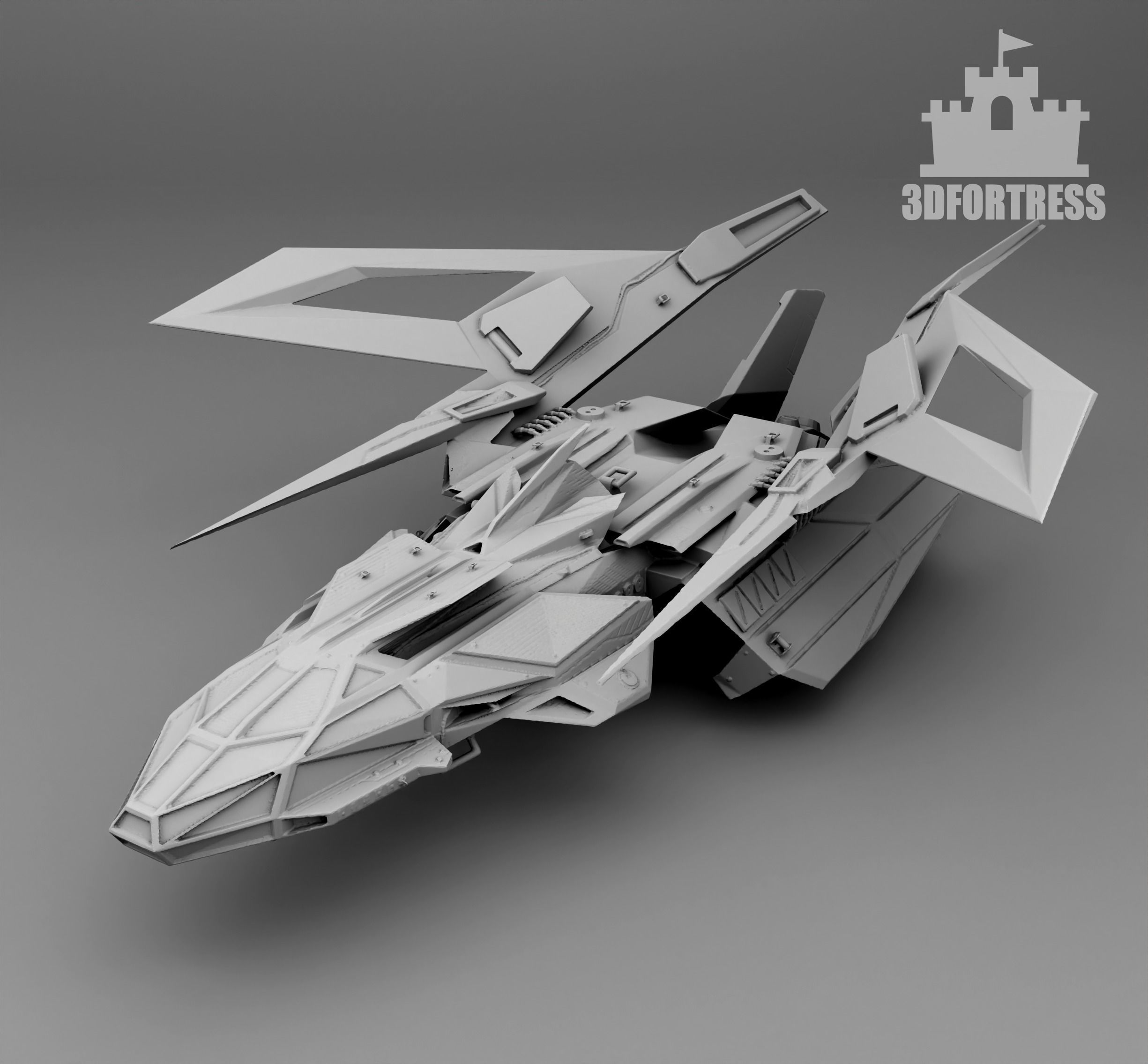 Spaceship lightning 3D model 3D printable | CGTrader