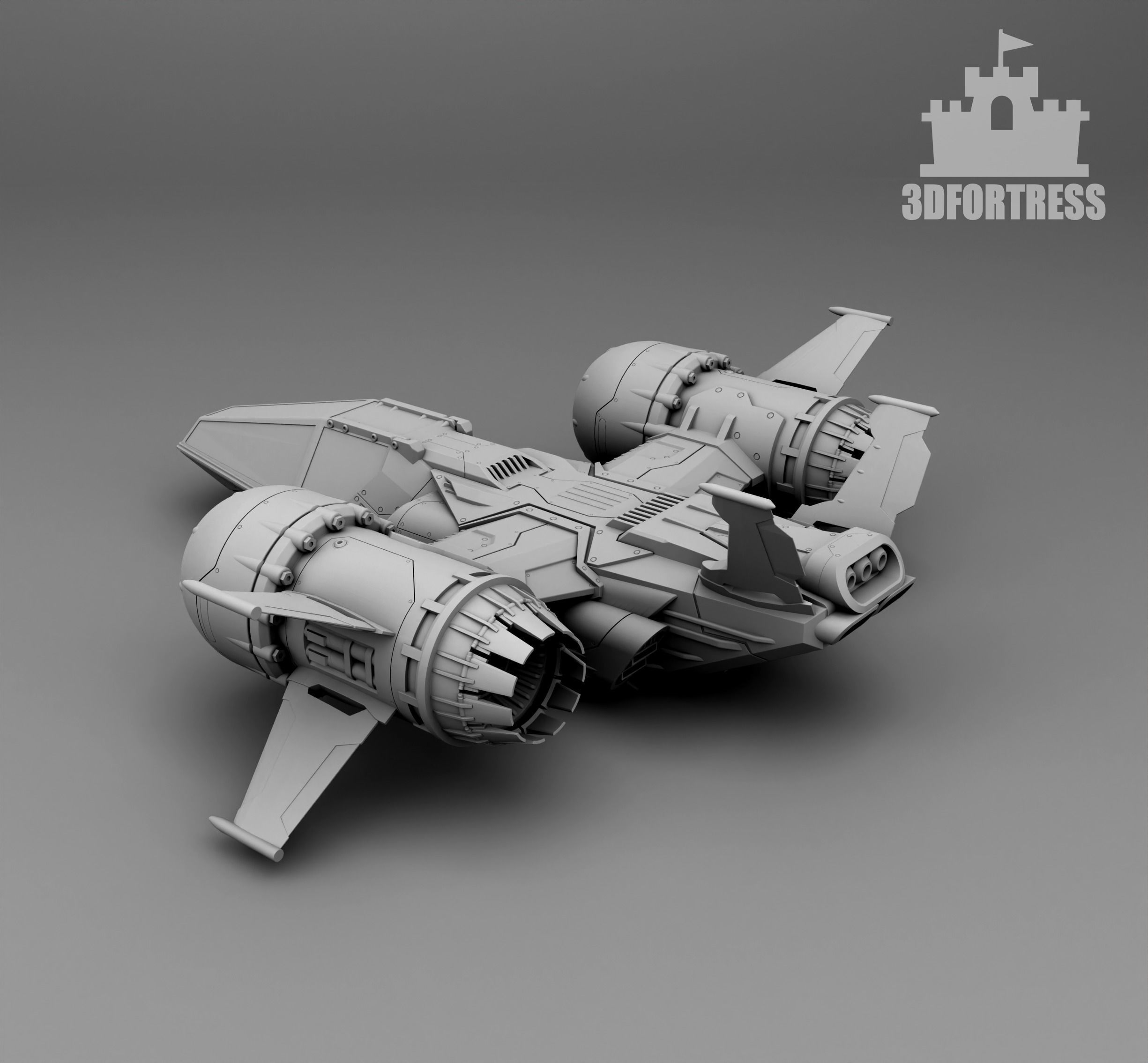 Passenger starship 3D model 3D printable | CGTrader