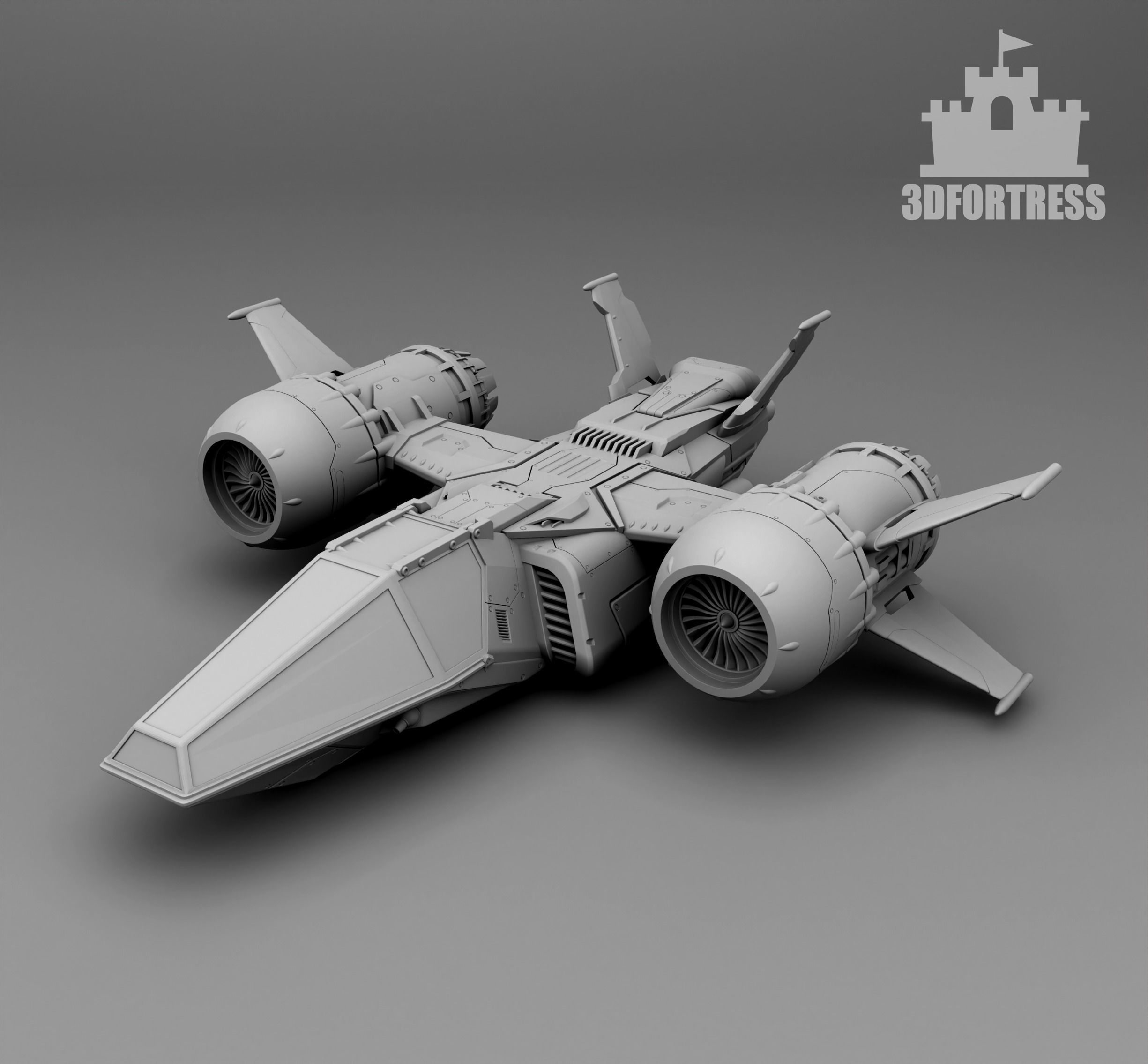 Passenger starship 3D model 3D printable | CGTrader