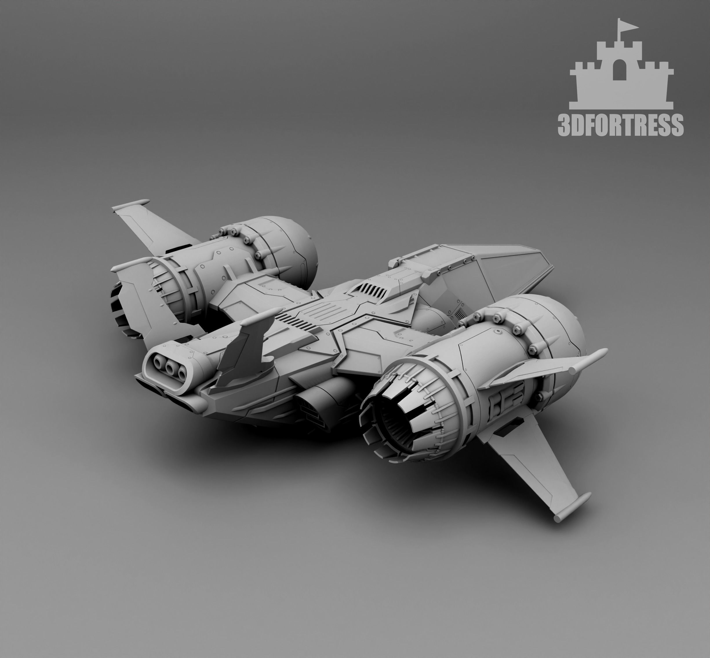 Passenger starship 3D model 3D printable | CGTrader