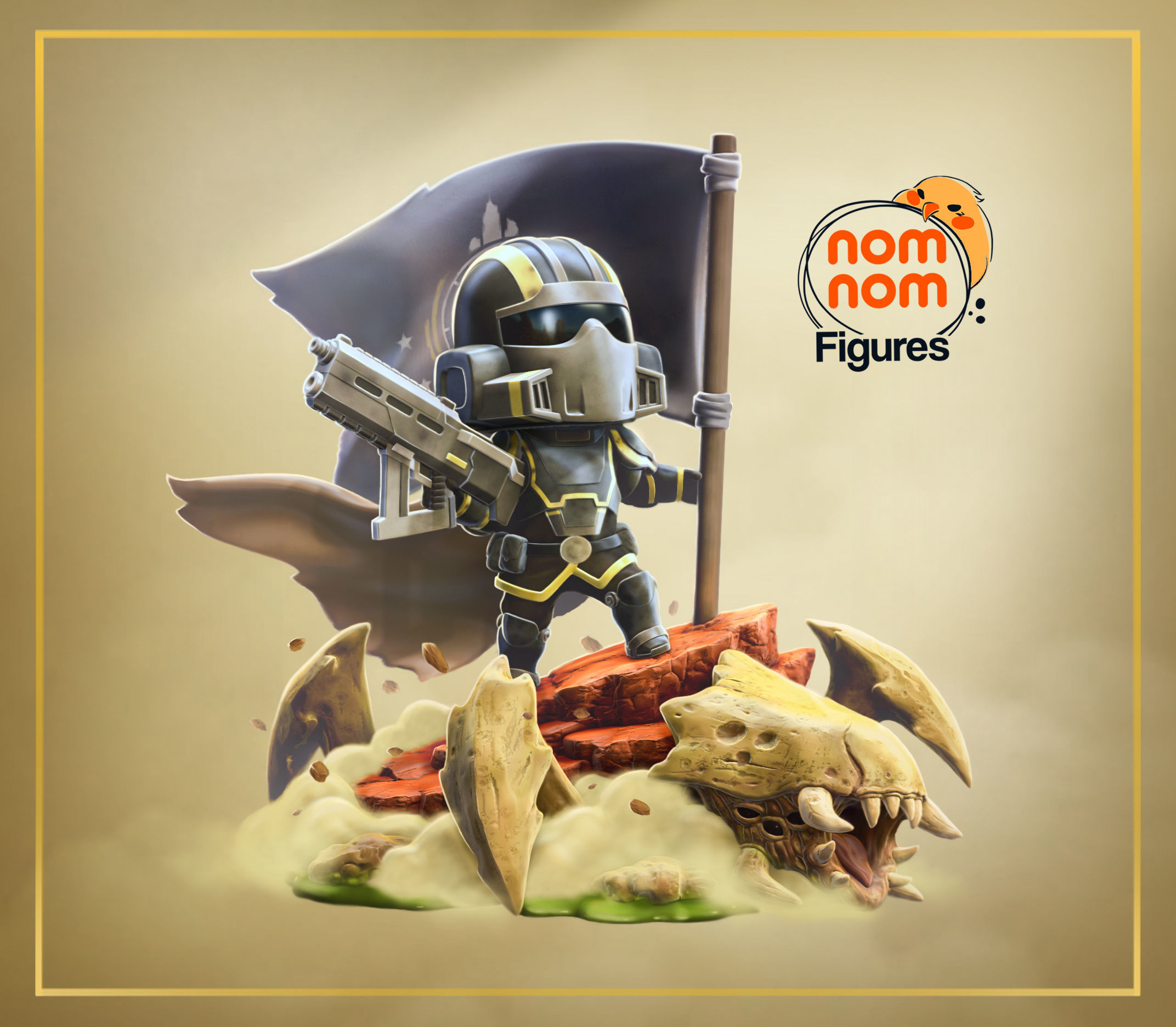 Chibi Helldiver - Helldivers 2 3D model 3D printable | CGTrader