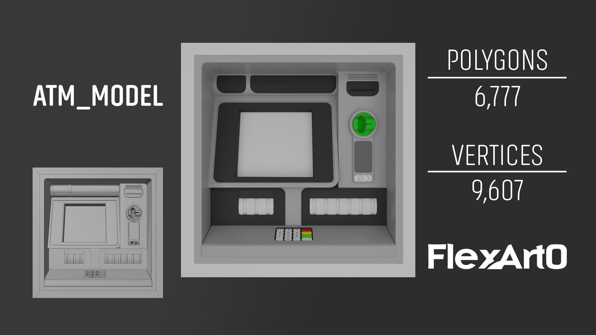 ATM Machine free VR / AR / low-poly 3D model | CGTrader