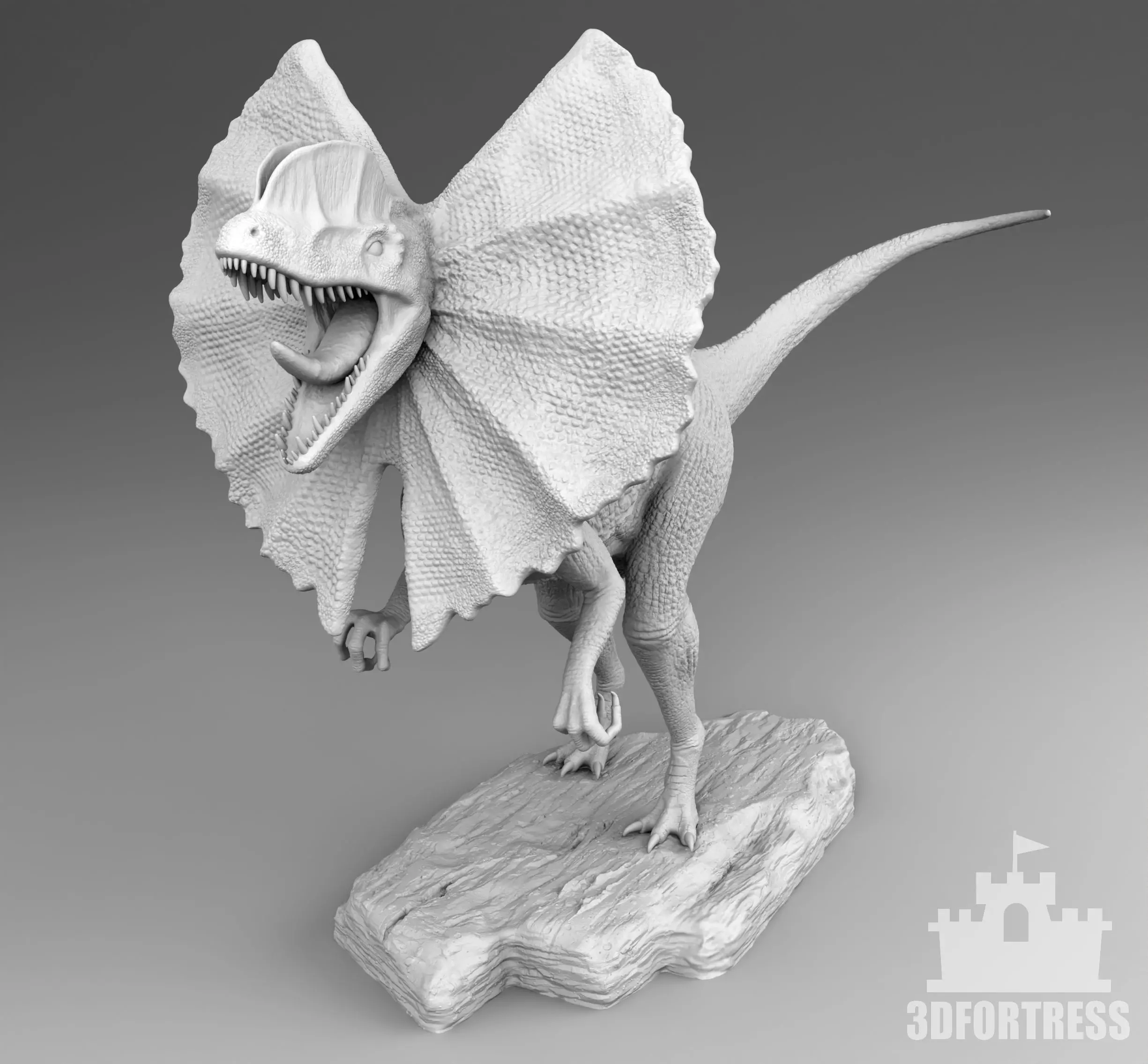 Dilophosaurus 3D model 3D printable | CGTrader