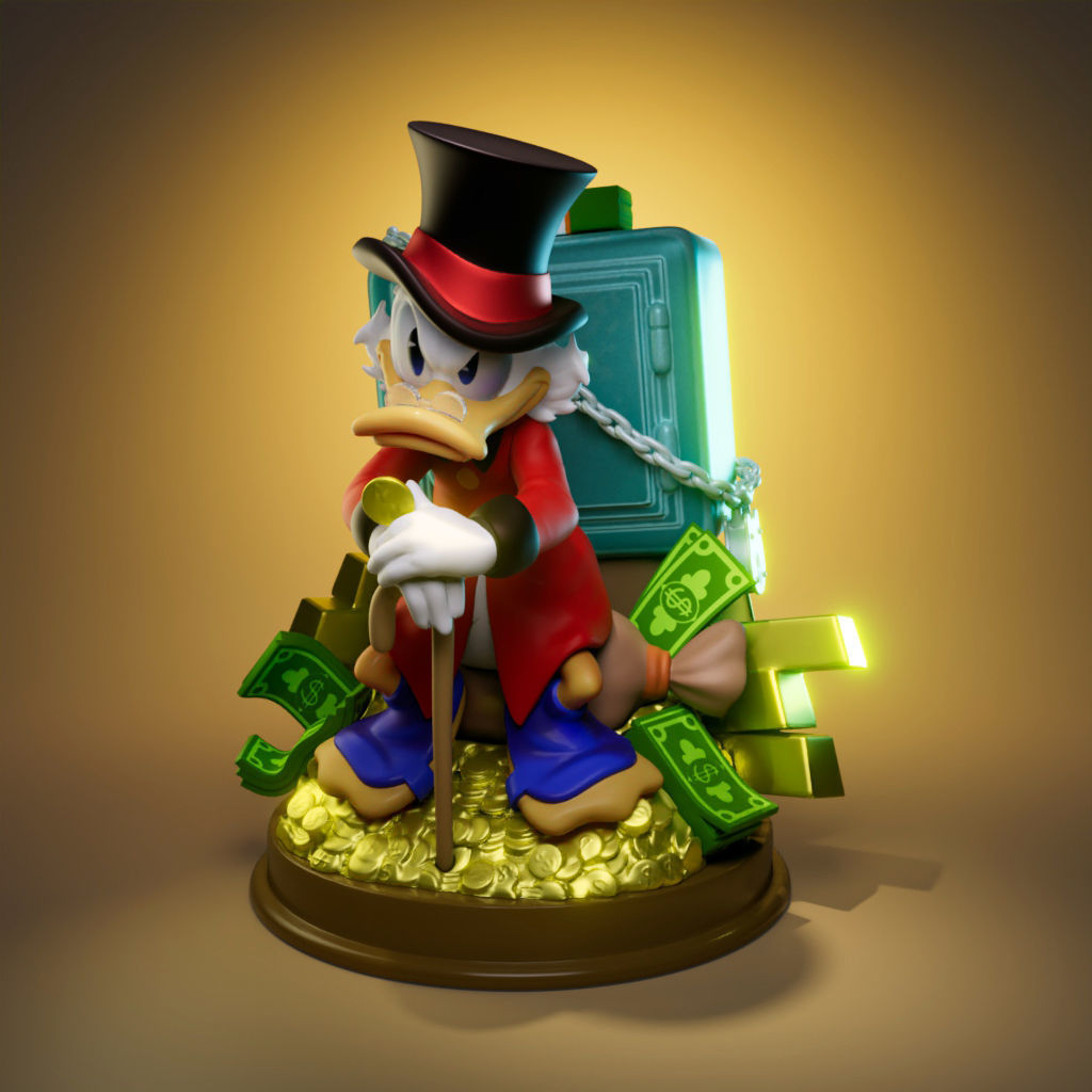 Scrooge Mcduck 3D model 3D printable | CGTrader