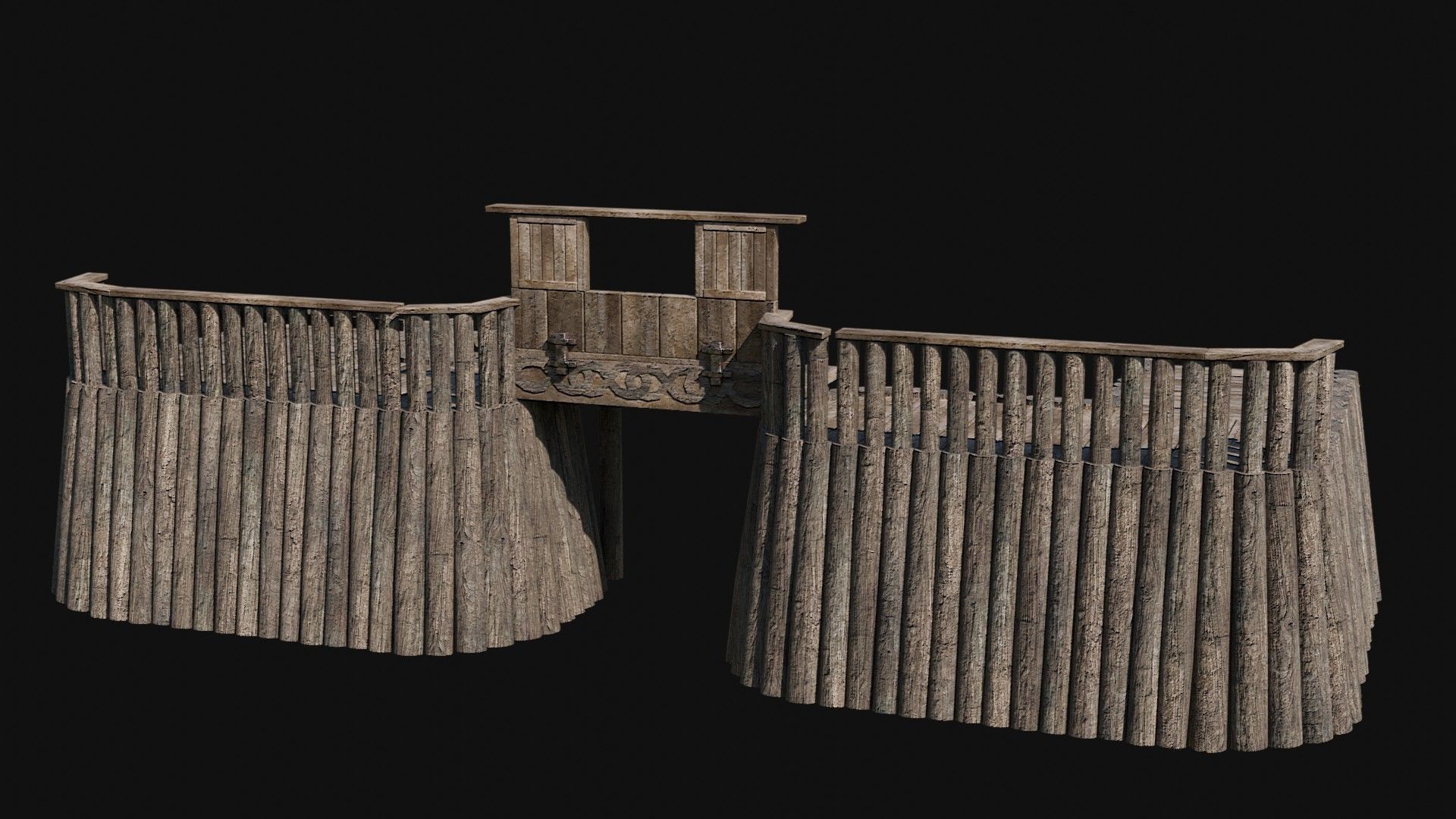 3D model VIKING NORSE WALLS WATCHTOWER TOWER GATE MEDIEVAL COLLECTION ...