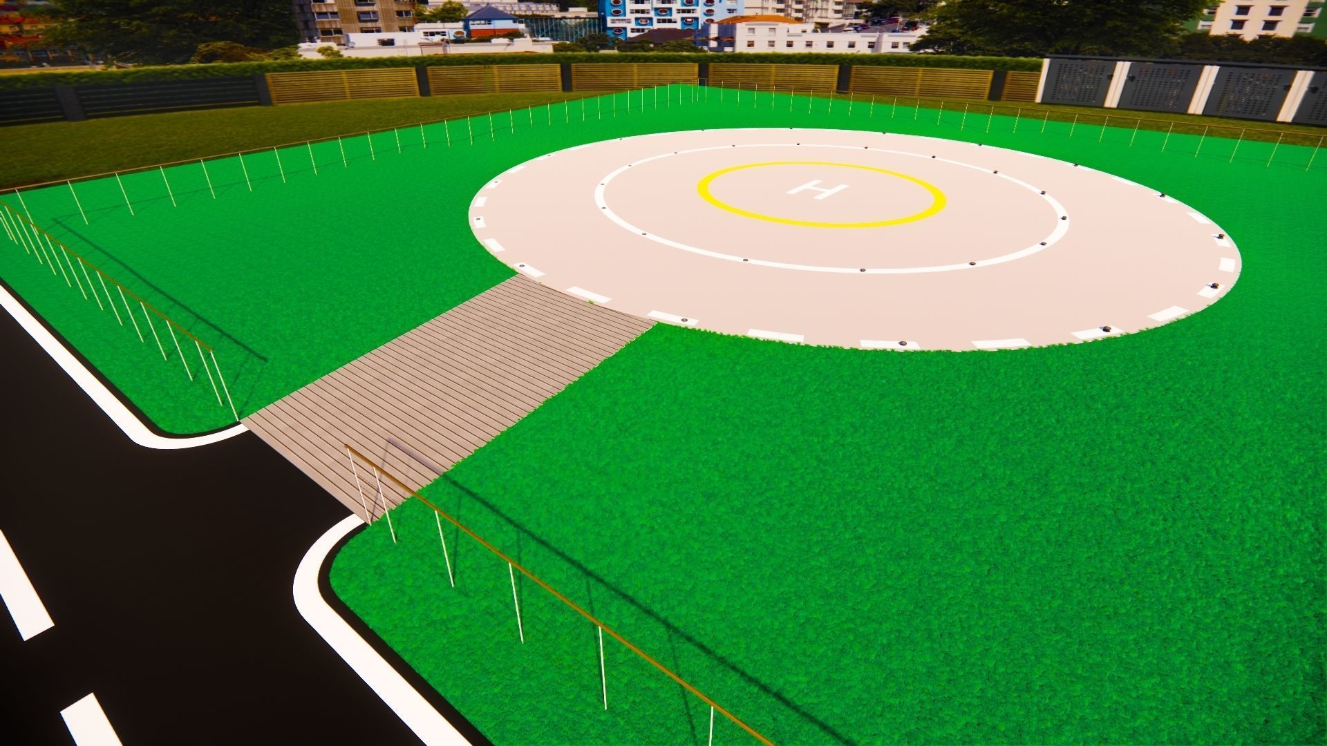 Helipad - ground type - in Revit 3D model | CGTrader