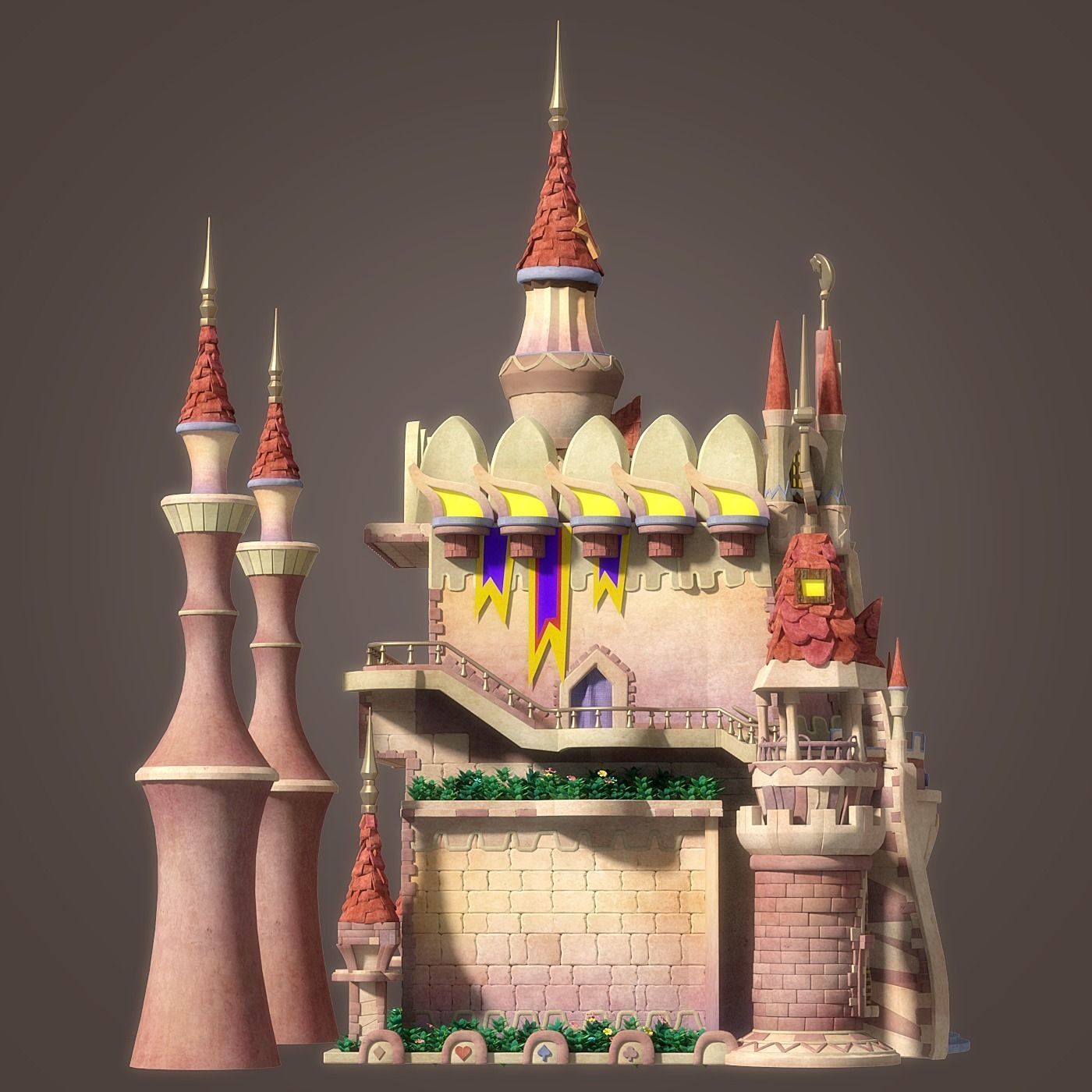 Cartoon Castle free VR / AR / low-poly 3D model | CGTrader