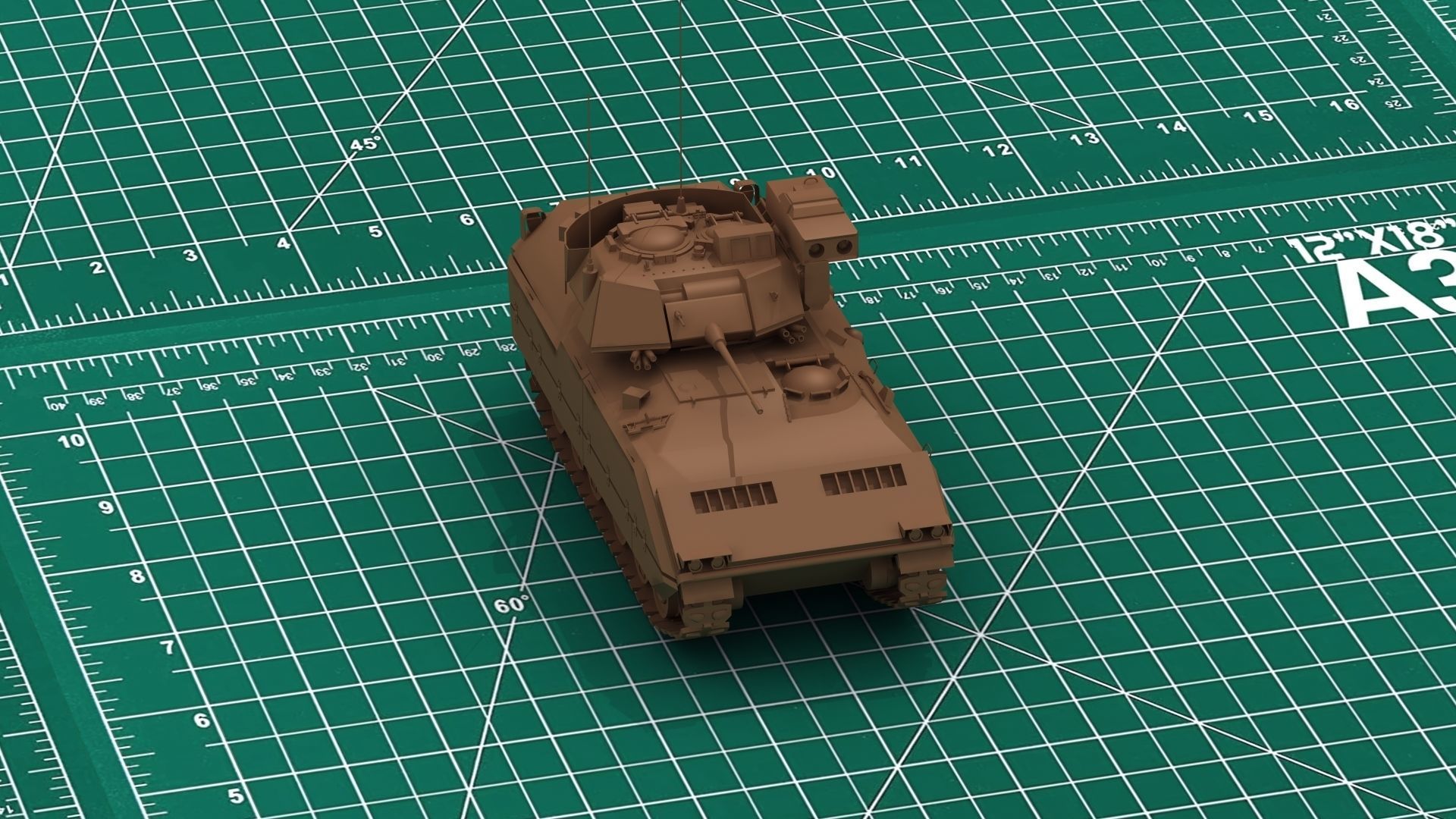 M2A2 Bradley 3D Print Model 3D model 3D printable | CGTrader