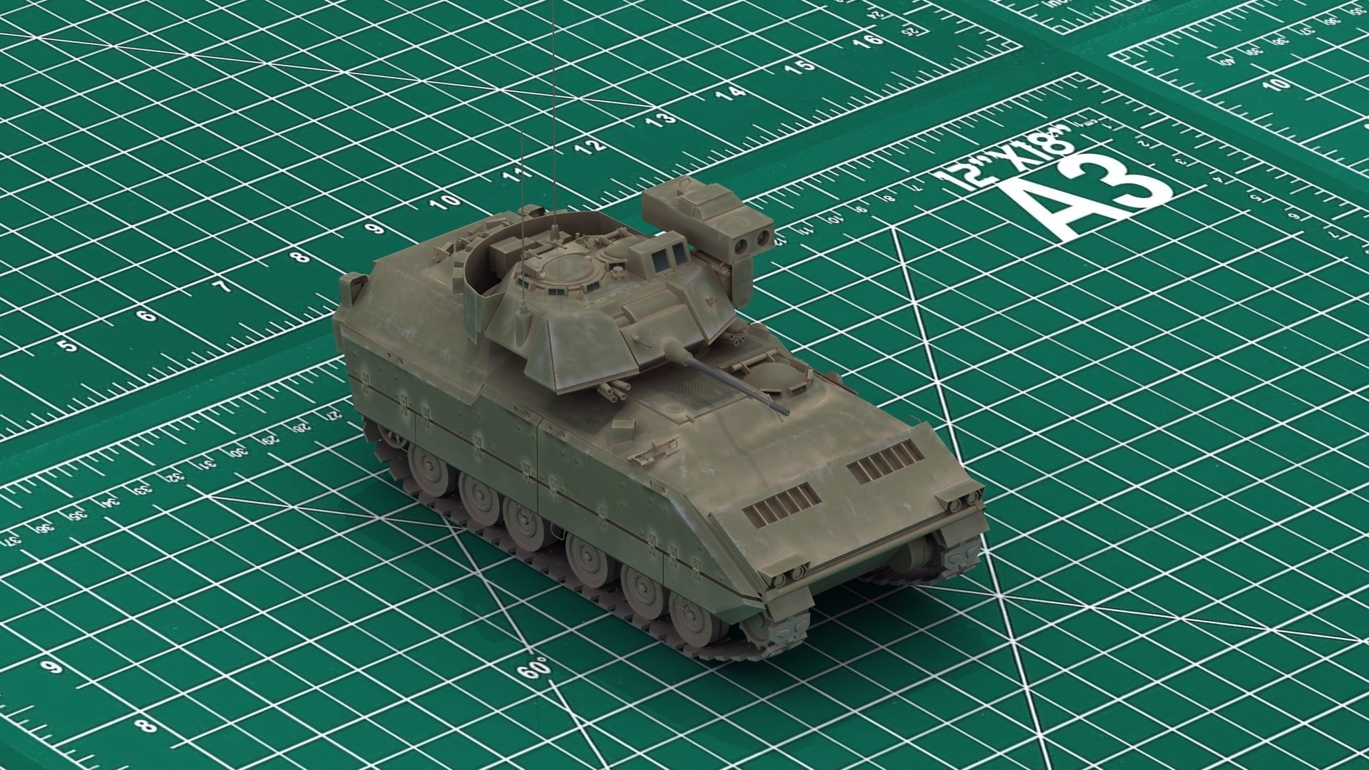 M2A2 Bradley 3D Print Model 3D model 3D printable | CGTrader