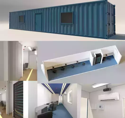 Shipping Container Office 3D model 3D model | CGTrader