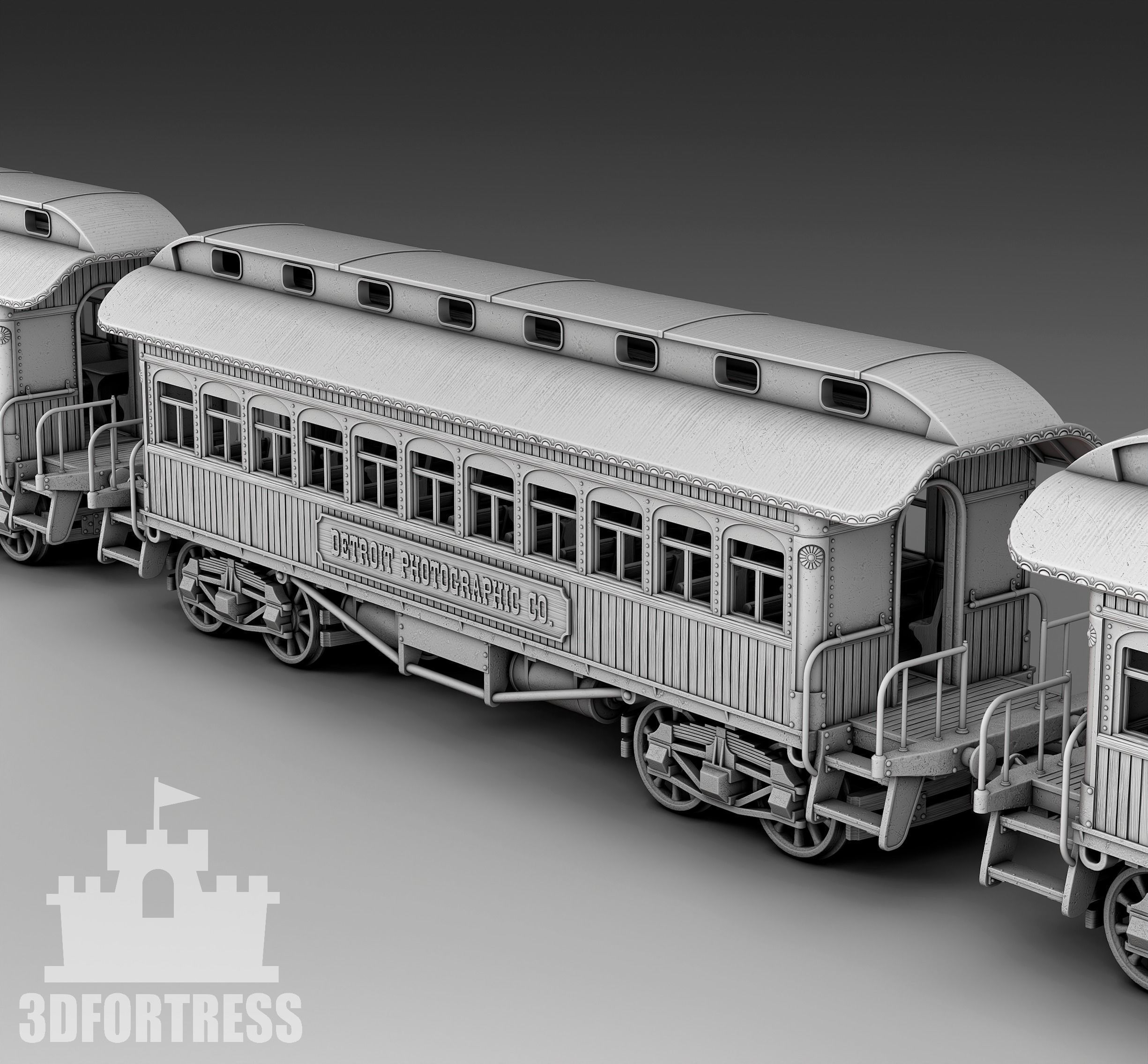 steam train remake 3D model 3D printable | CGTrader
