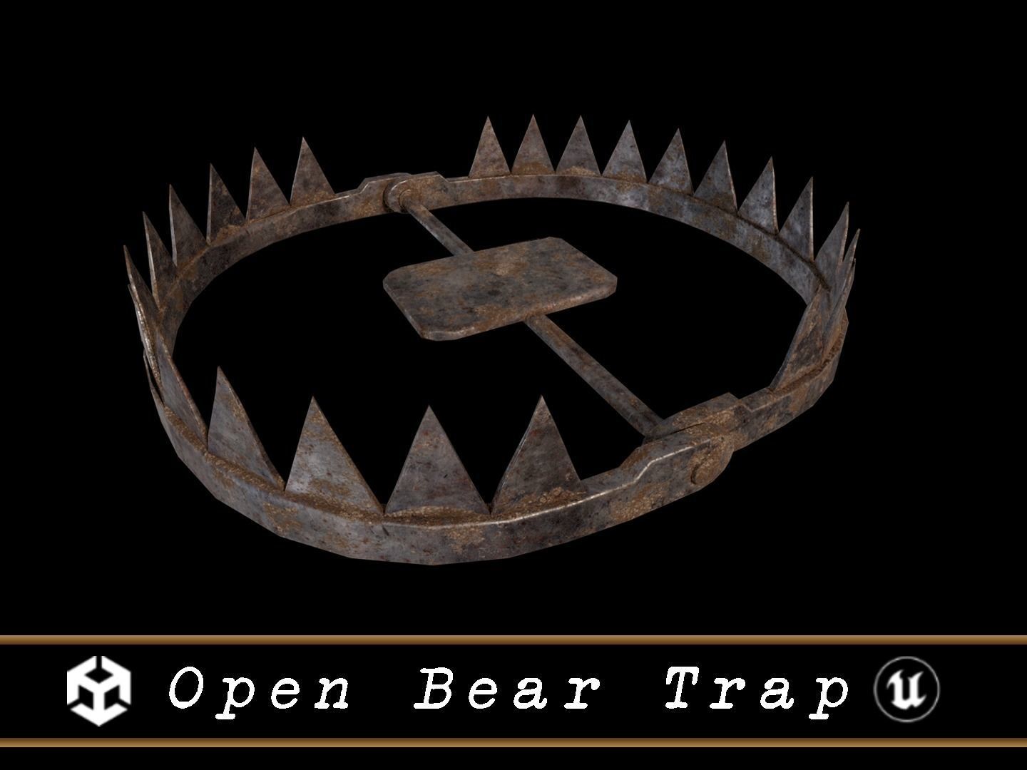 3D model Open Bear Trap VR / AR / low-poly | CGTrader