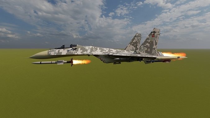 3D model Su 37 Terminator VR / AR / low-poly | CGTrader