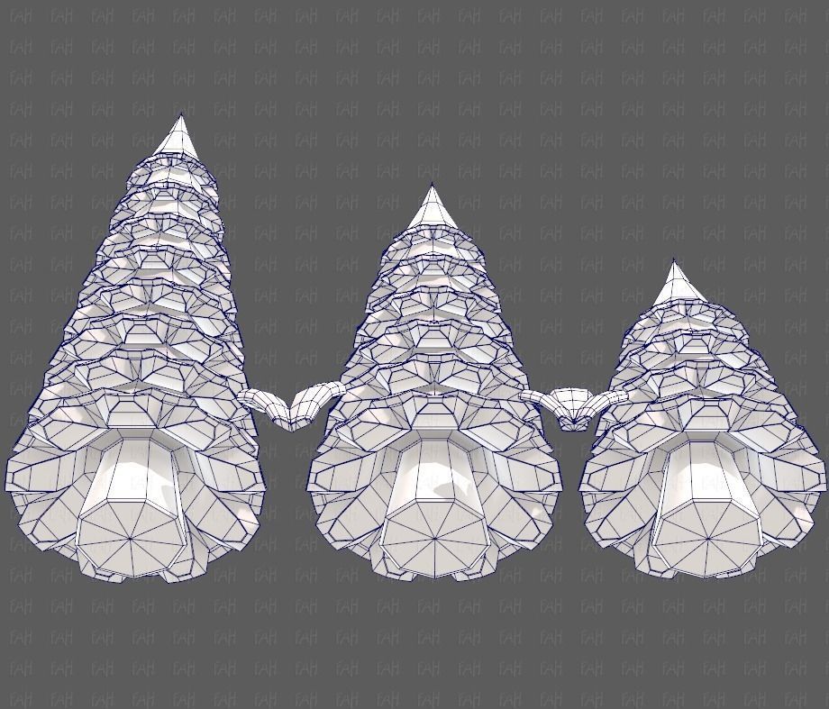 3D model Trees Cartoon V60 VR / AR / low-poly | CGTrader