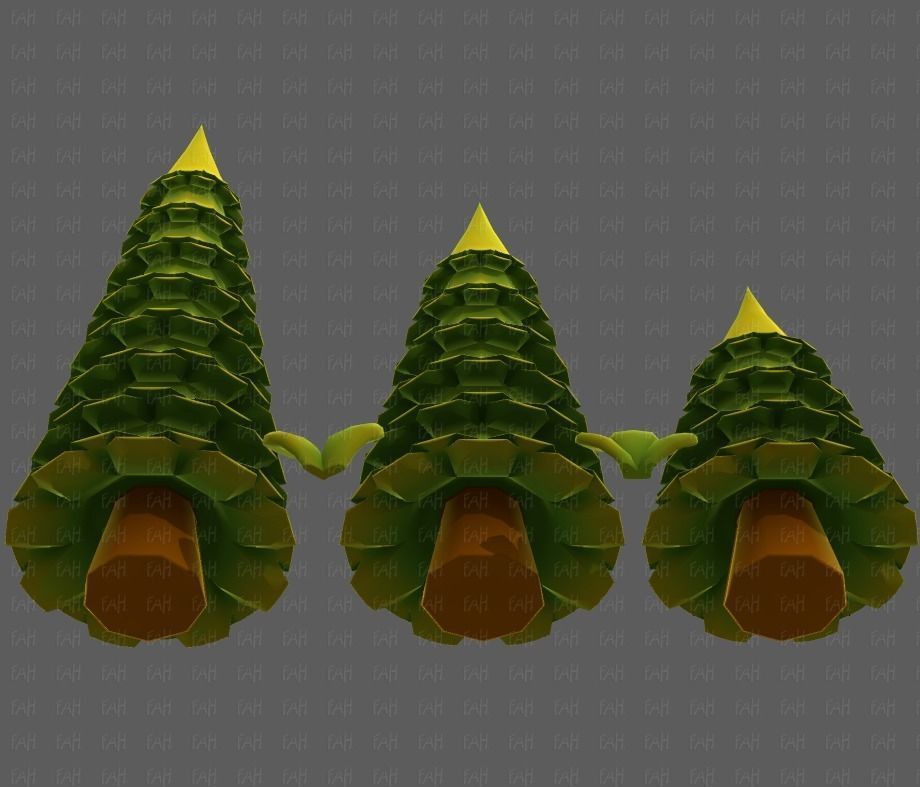 3D model Trees Cartoon V60 VR / AR / low-poly | CGTrader