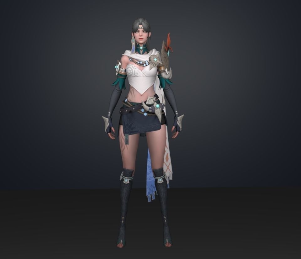 Liru Lost Ark 3D Model Animated Rigged CGTrader