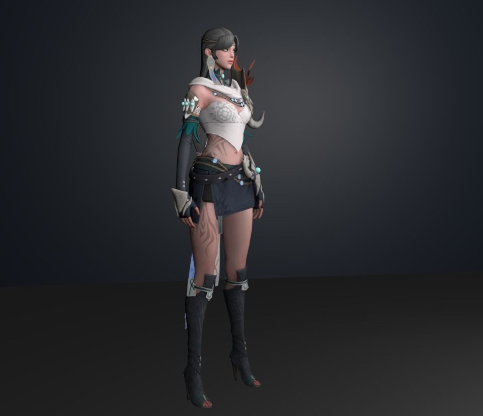 Liru Lost Ark 3D Model Animated Rigged CGTrader